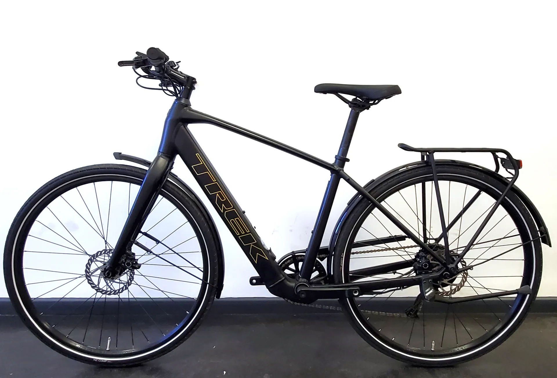 EX DISPLAY Trek FX+ 2 Electric Hybrid Bike Medium 2023 in Satin Trek Black