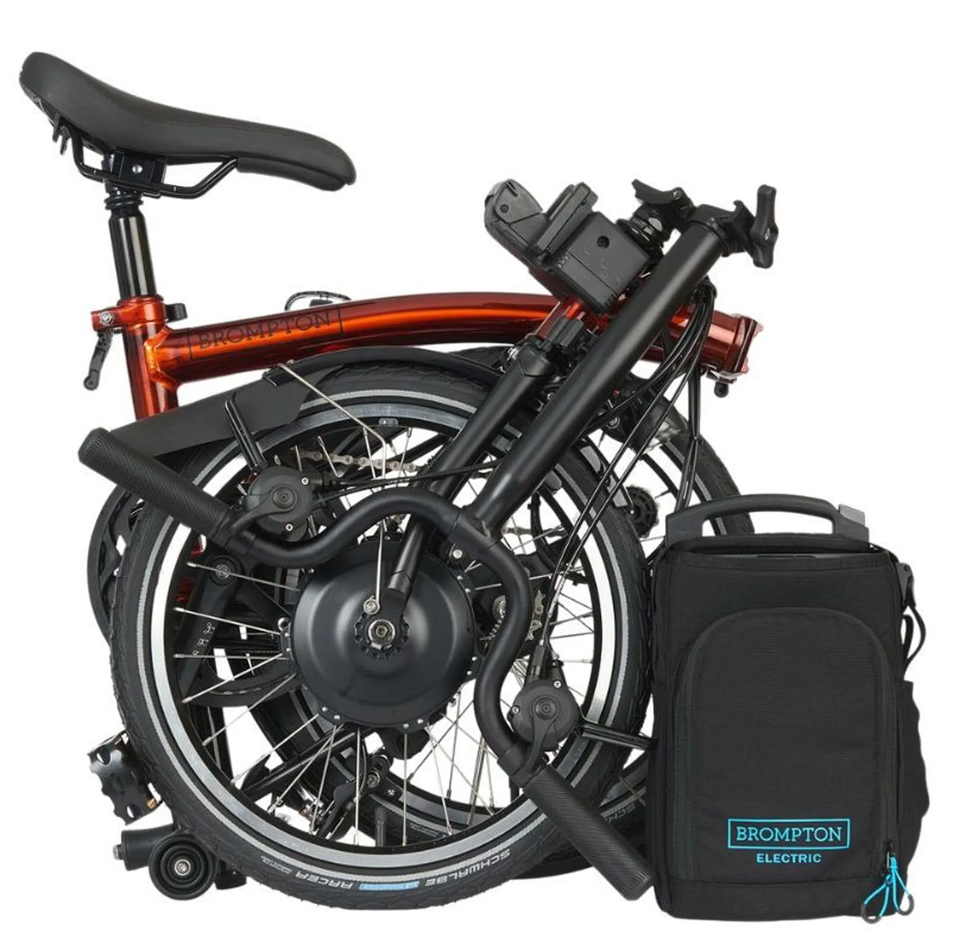 Brompton Electric C Line Urban Folding Bike 2024 in Flame Lacquer