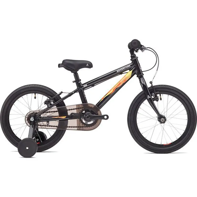 Adventure 160 Unisex 16 inch Kids Bike with Stablizers in Black