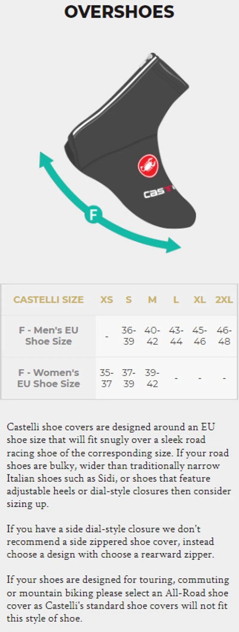 Castelli 6 Fast Feet Booties in Black
