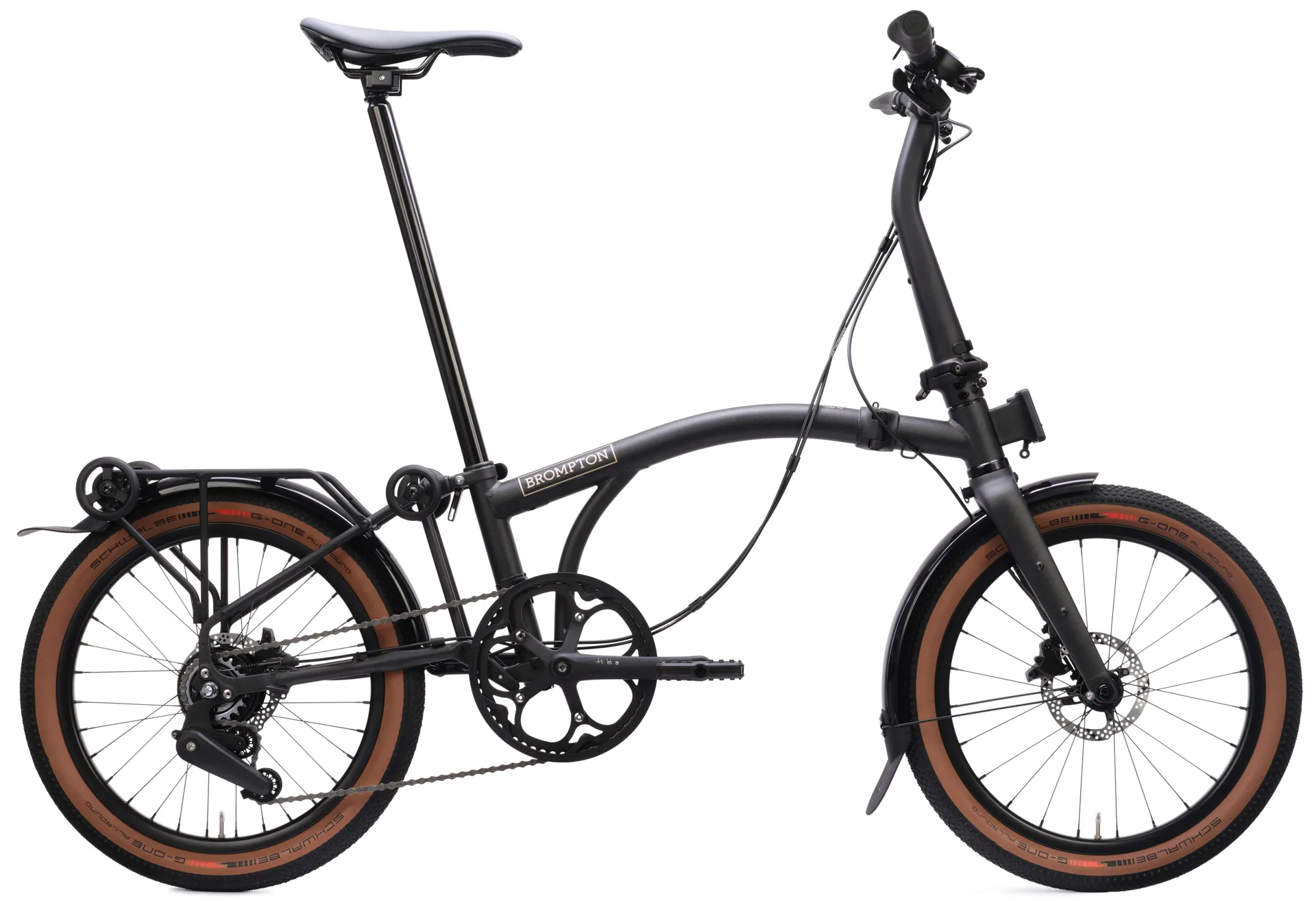 Brompton G Line with Roller Frame 8 Speed Folding Bike 2026 in Space Black