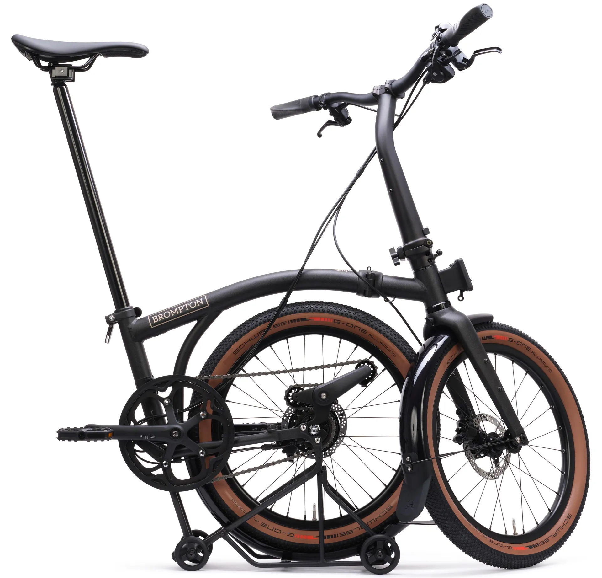 Brompton G Line with Roller Frame 8 Speed Folding Bike 2026 in Space Black