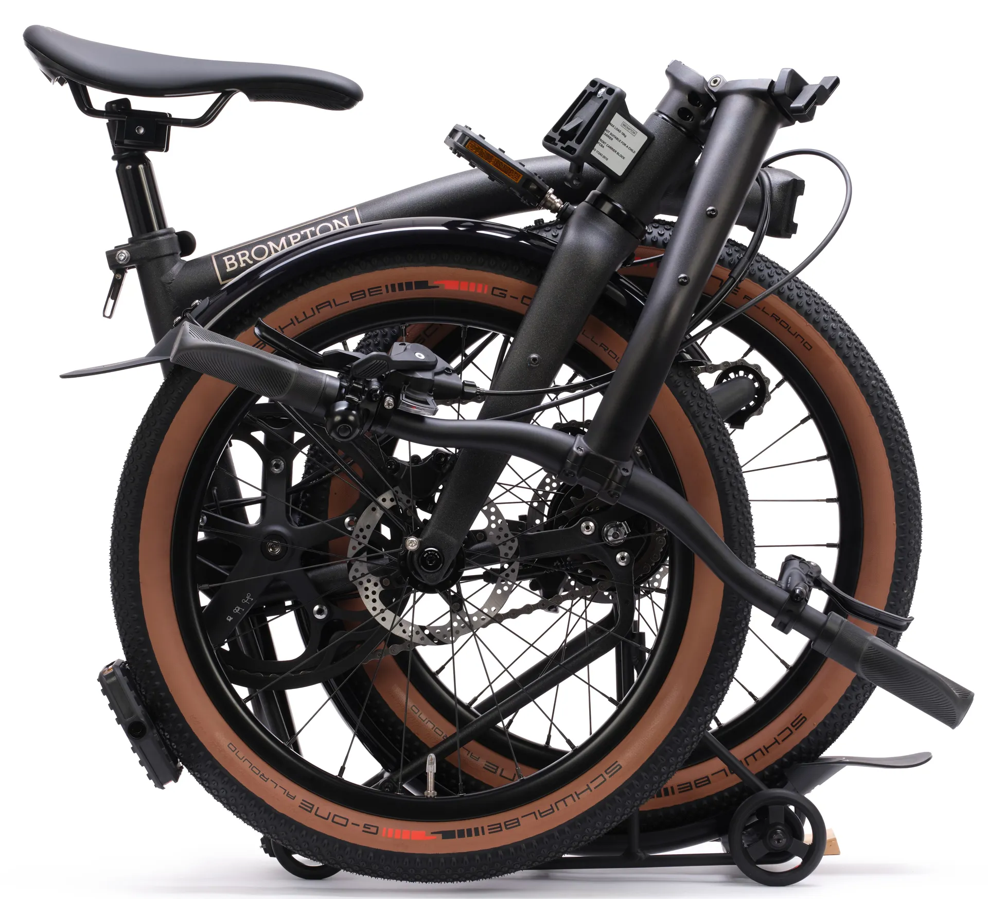 Brompton G Line with Roller Frame 8 Speed Folding Bike 2026 in Space Black