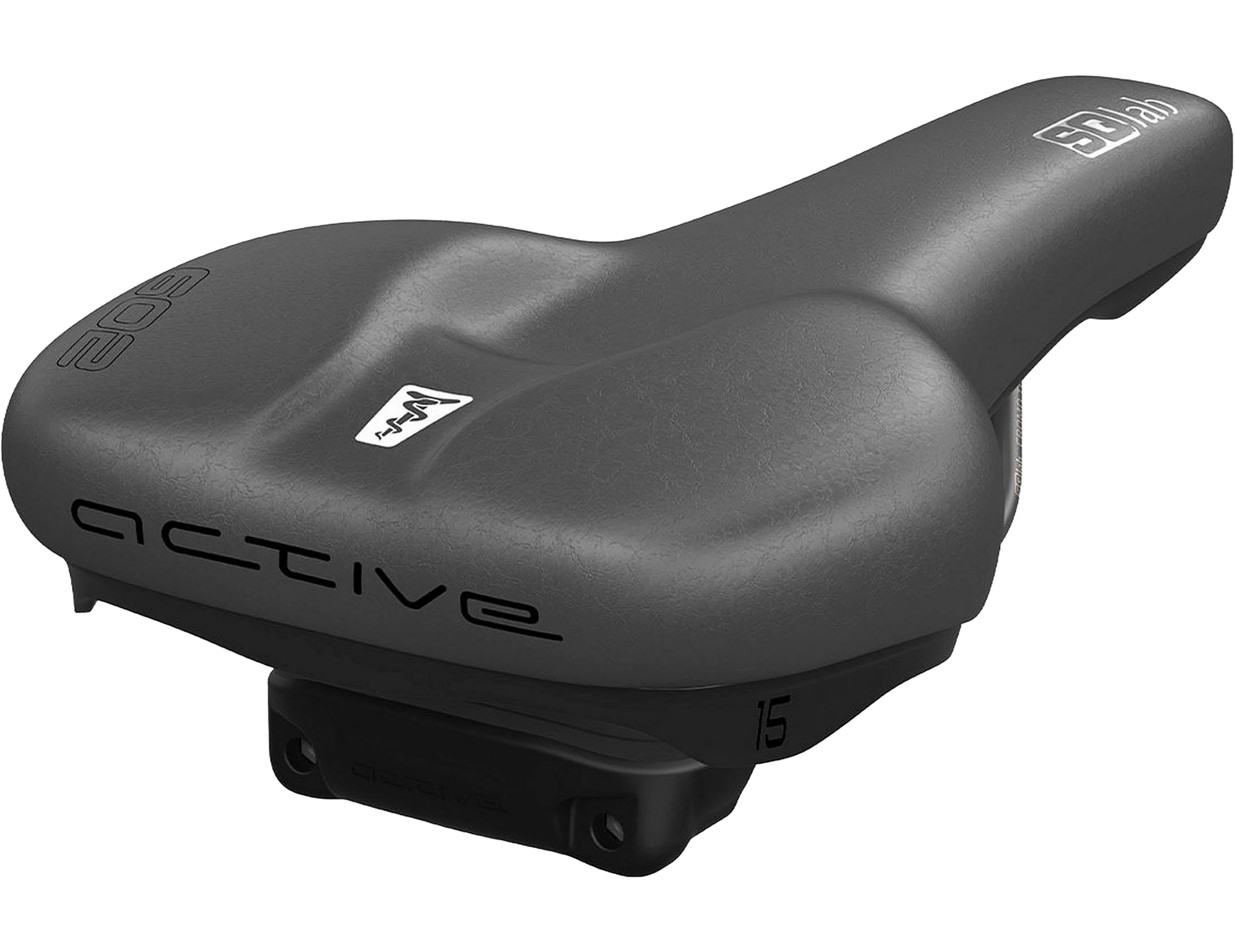 SQlab 602 M-D Active 2.1 Trekking Saddle in Black