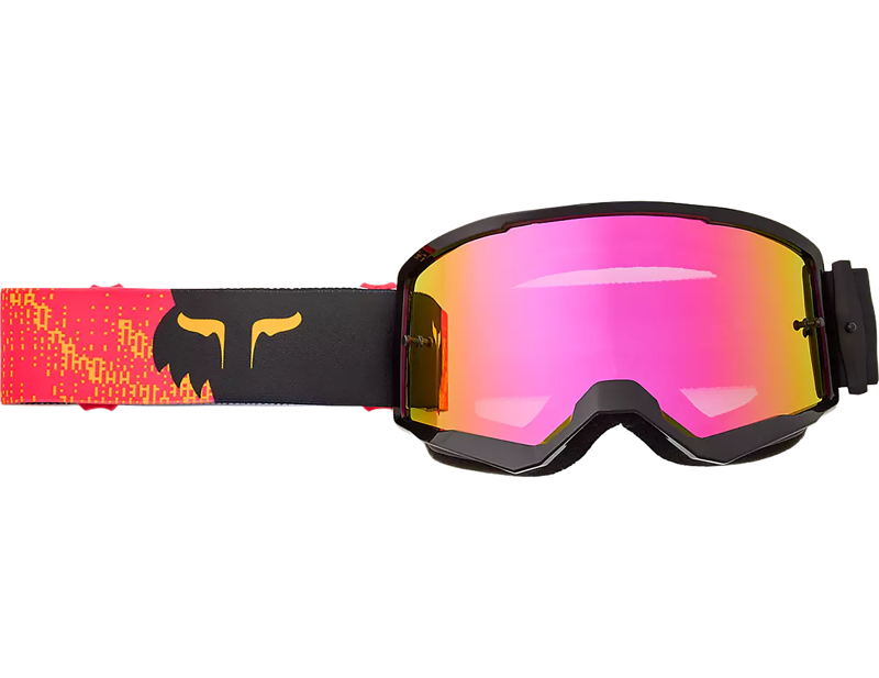 Fox Racing Main Kairos Mirrored Lens Goggles in Tangerine