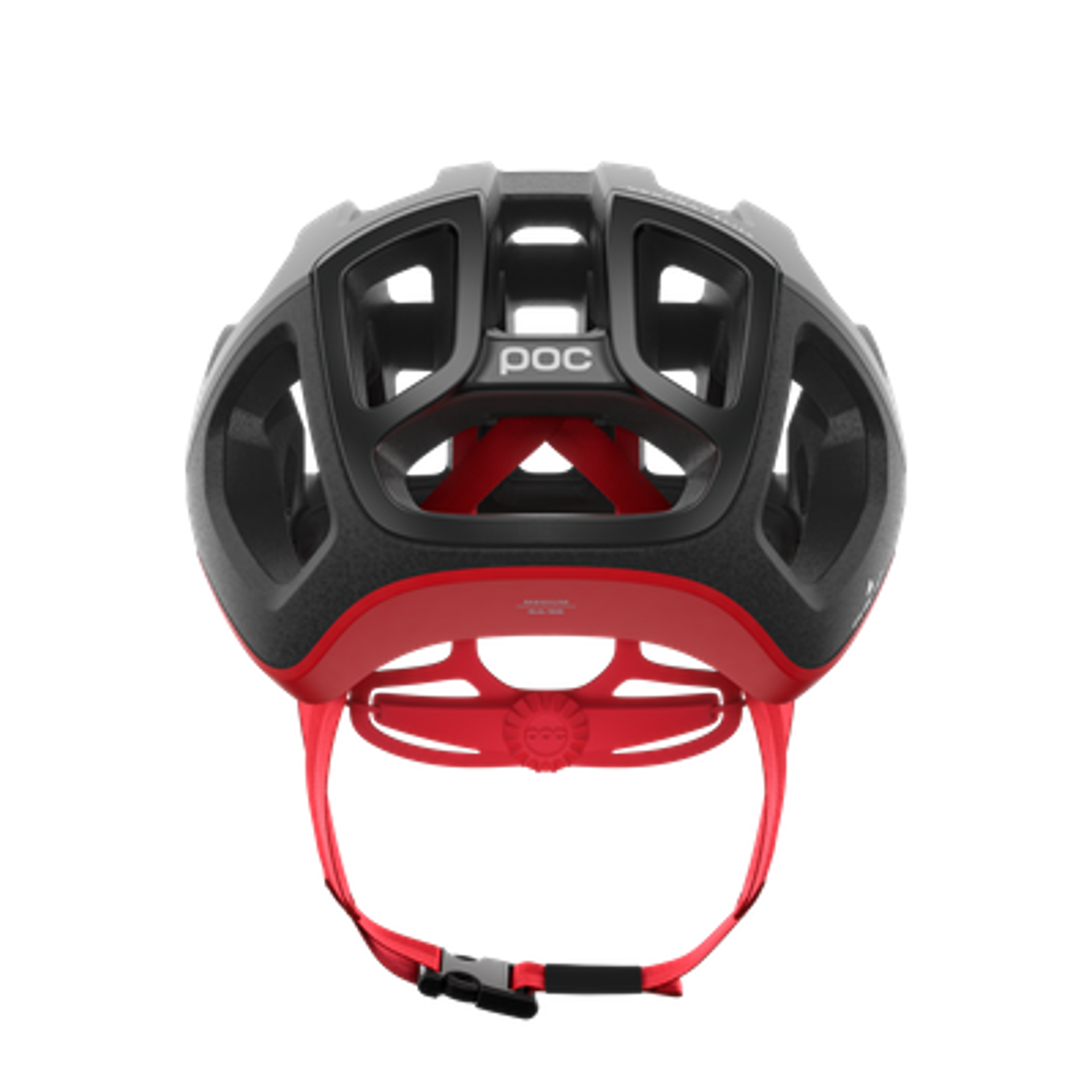 POC Ventral Lite Helmet in Uranium Black/Prismane Red Matt