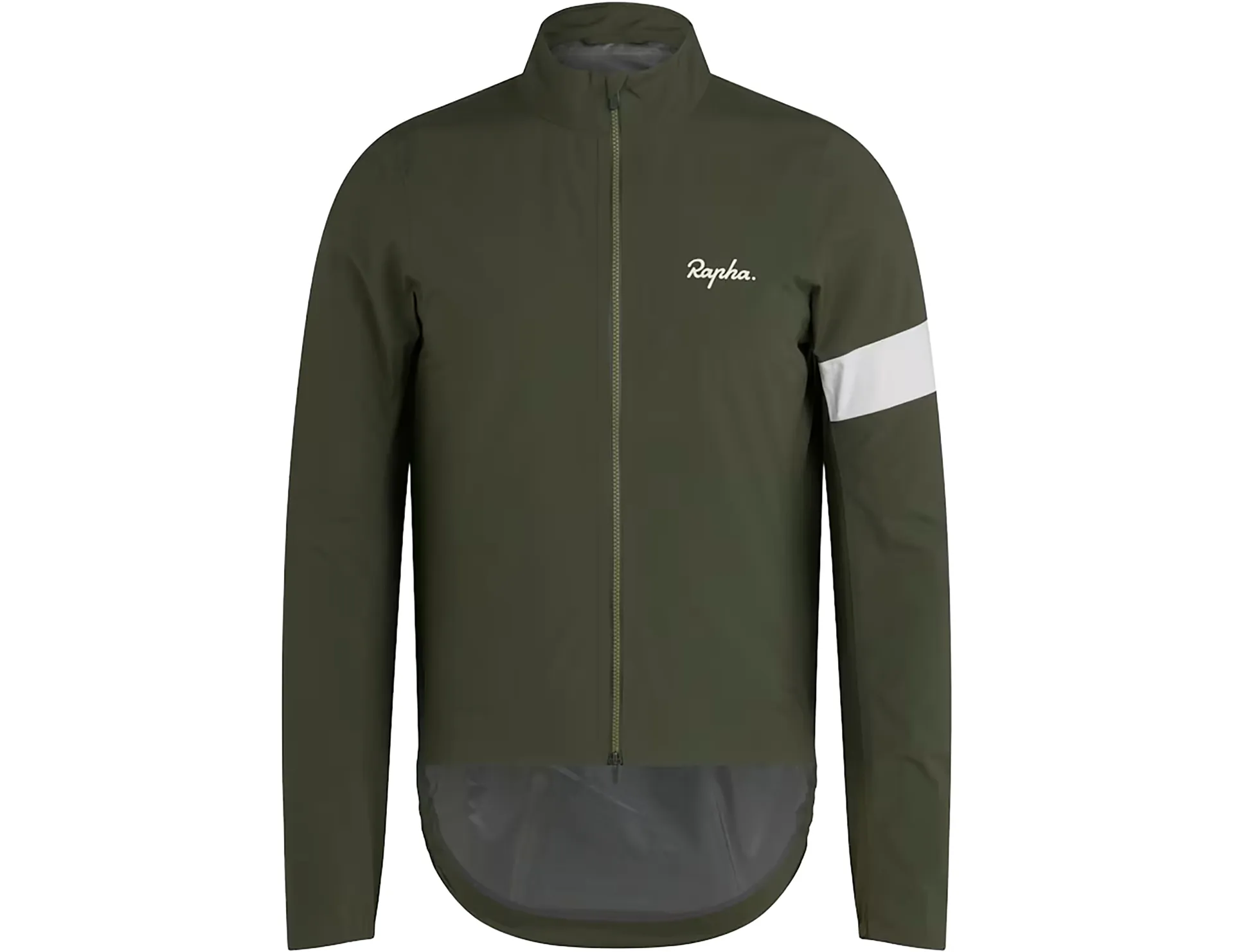 Rapha Core Rain Jacket in Dark Green/White