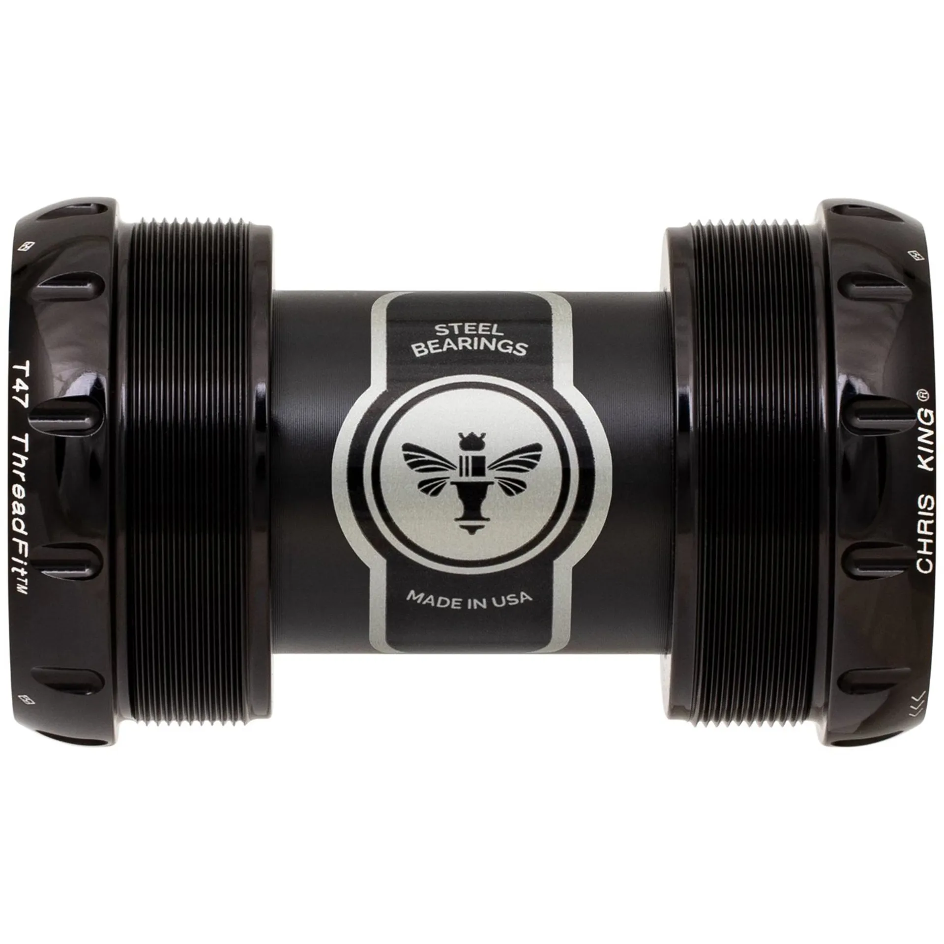 Chris King ThreadFit T47 30x 68-73mmBottom Bracket in Black