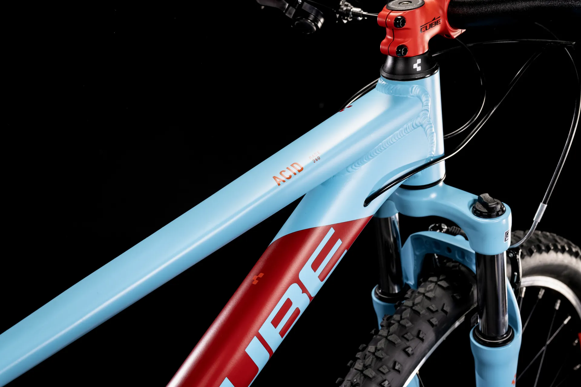 Cube Acid 260 26in Kids Mountain Bike 2024 in Blue/Red