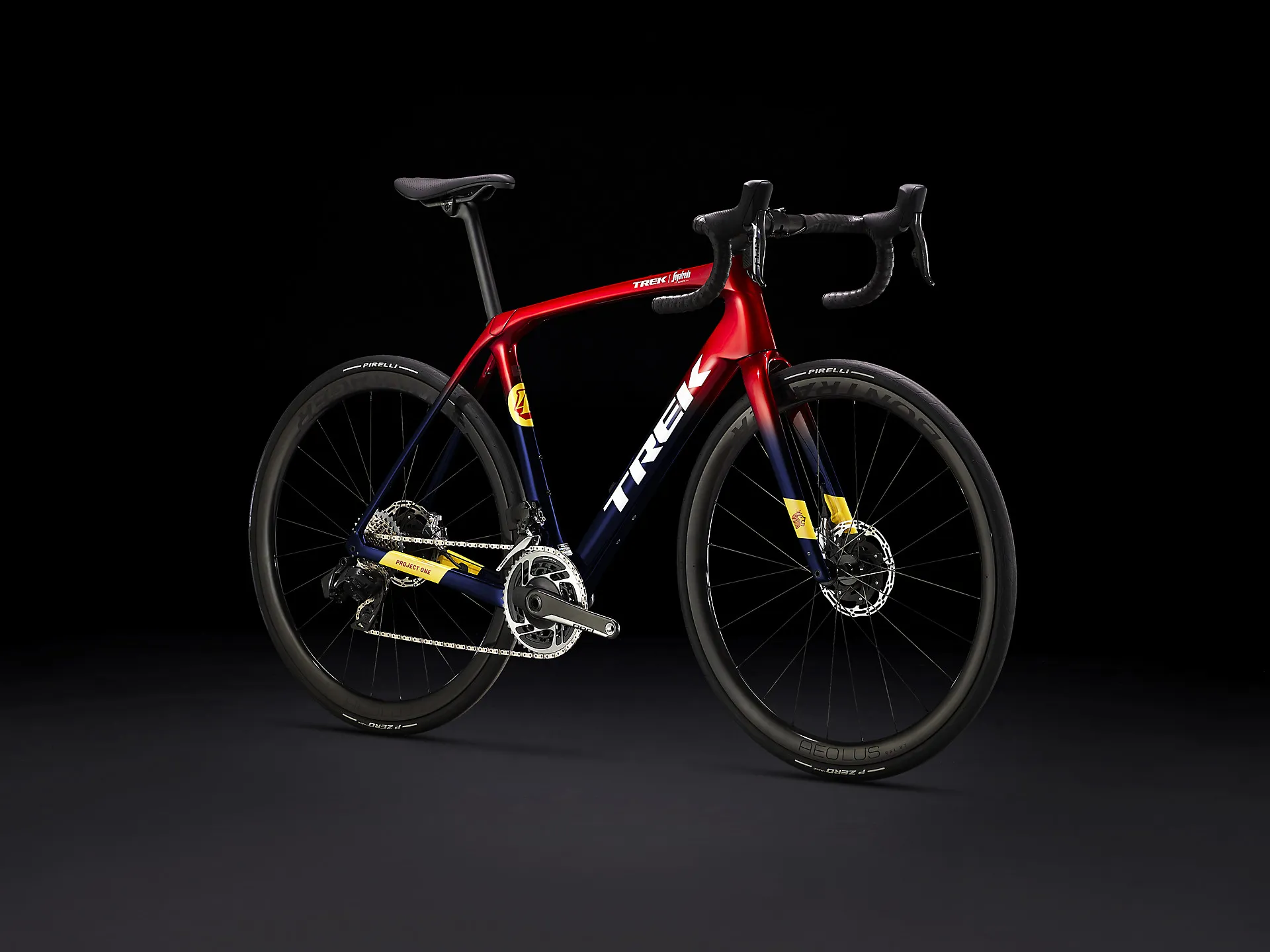 Trek Domane SLR 9 Etap Carbon Road Bike 2024 in Red Smoke/Blue