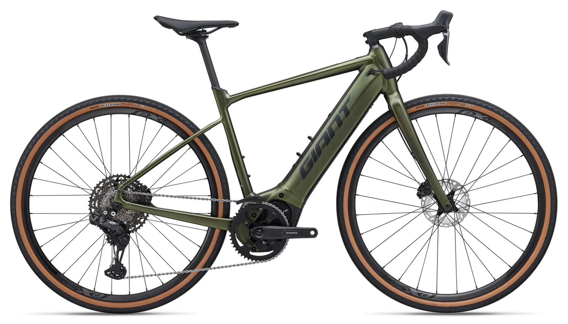 Giant Revolt E+ 1 Electric Gravel Bike 2025 in Phantom Green