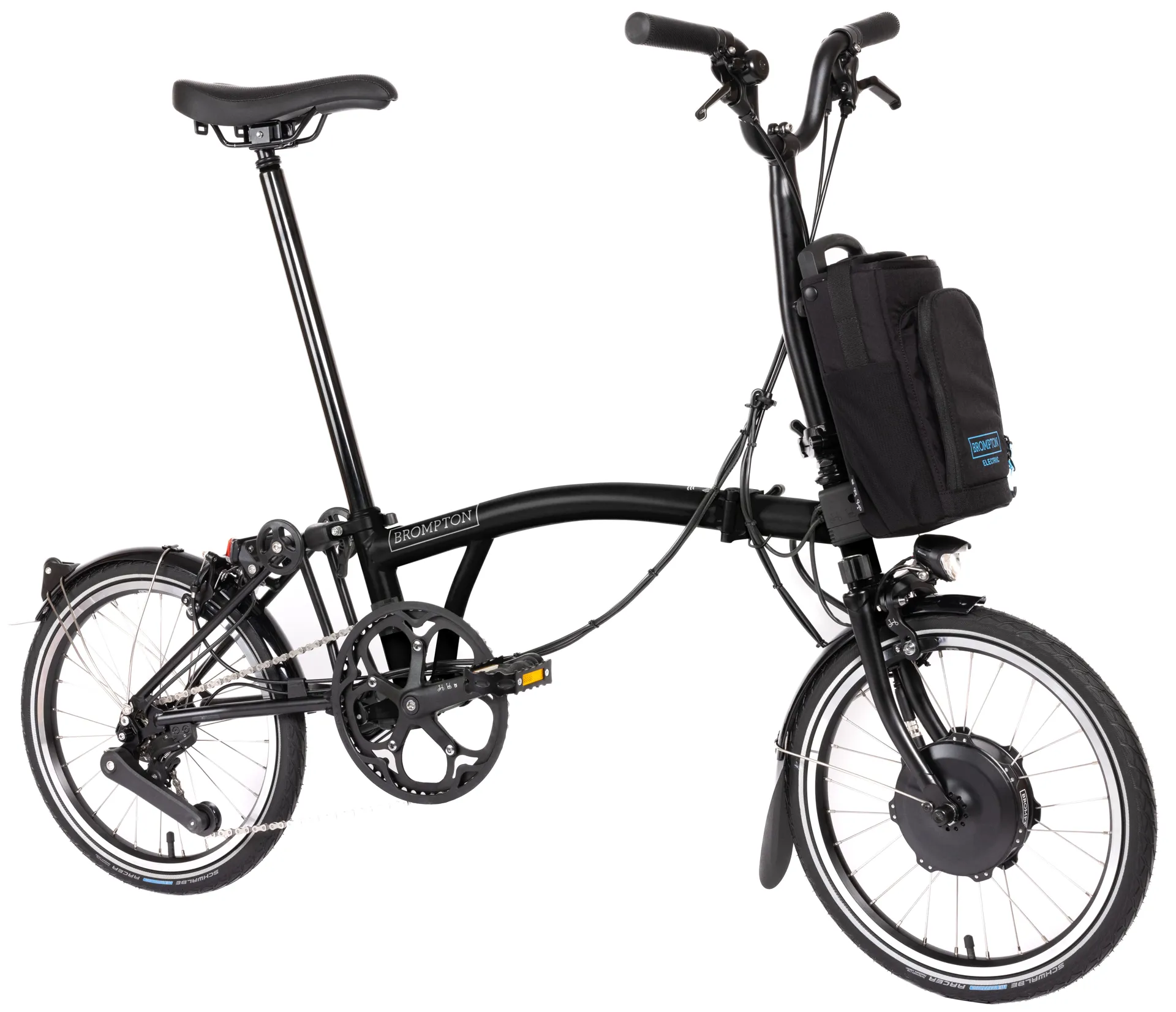 Brompton Electric C Line 4-Speed Folding Bike 2025 in Matt Black