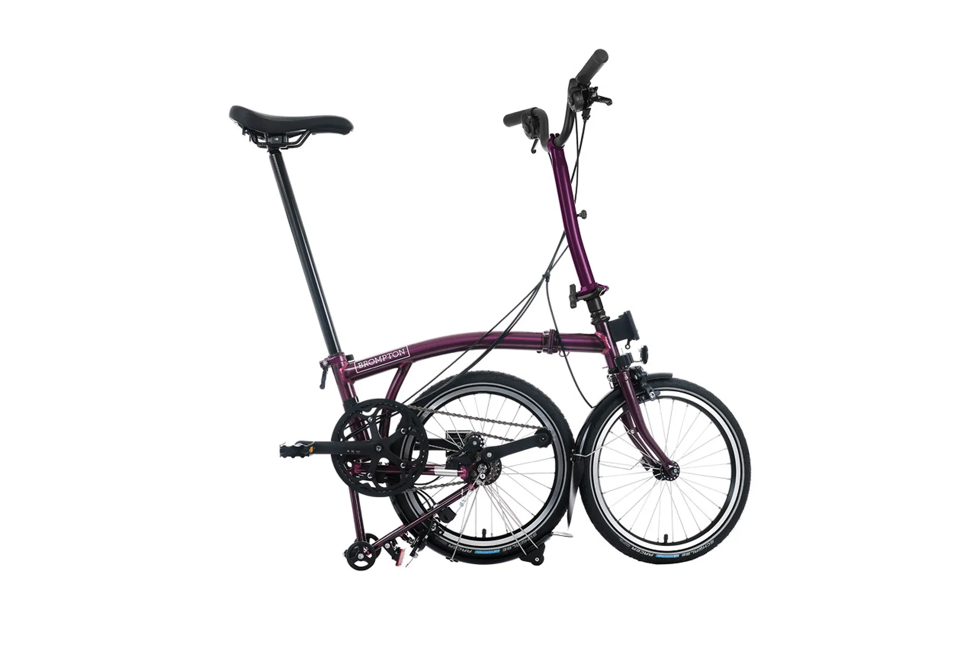 Brompton P Line 4-Speed Folding Bike 2025 in Amethyst Lacquer