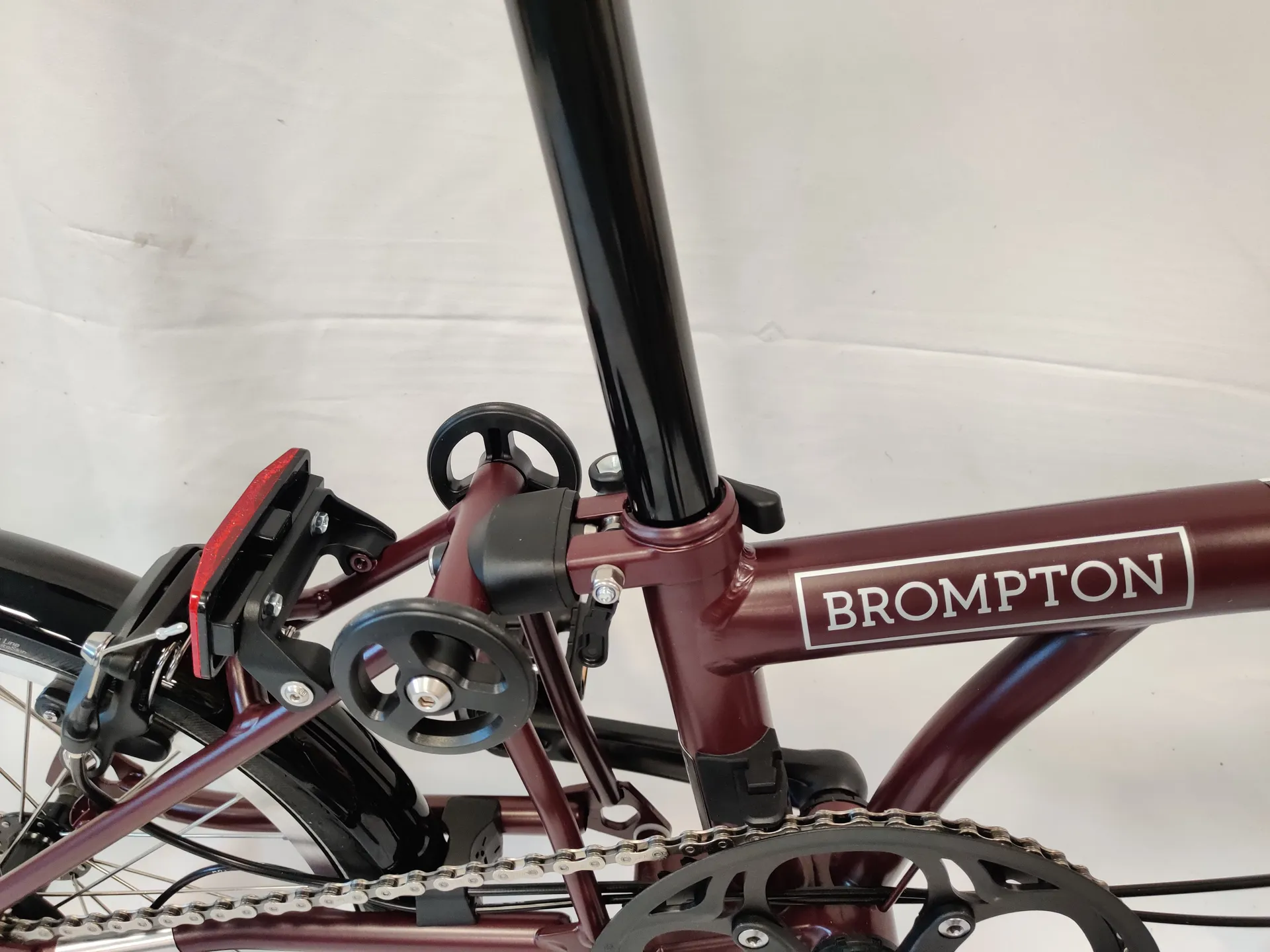Brompton C Line 4-Speed Folding Bike 2026 in Red Plum