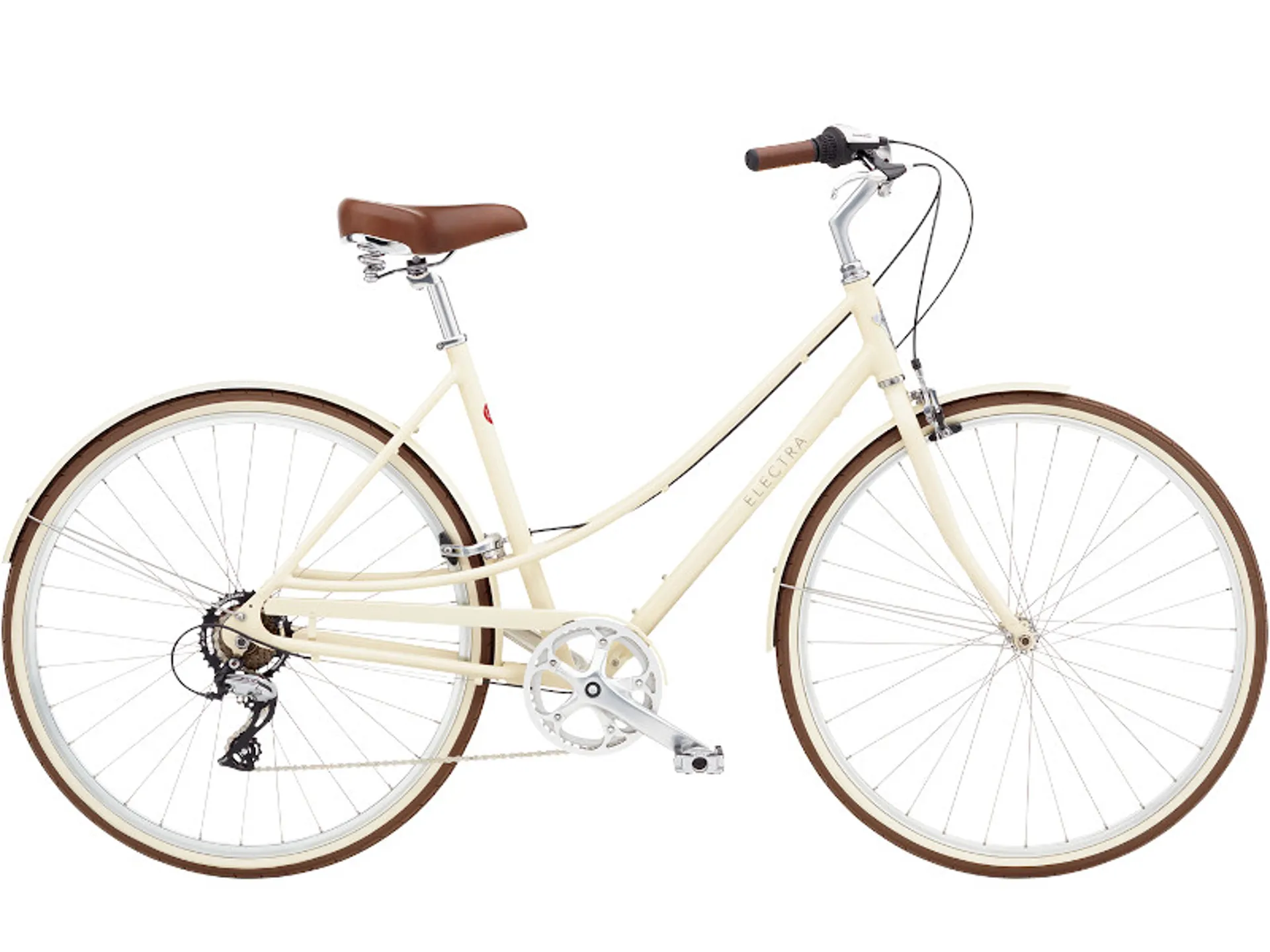 Electra Loft 7D Womens Step-Thru Hybrid Bike 2025 in Cream