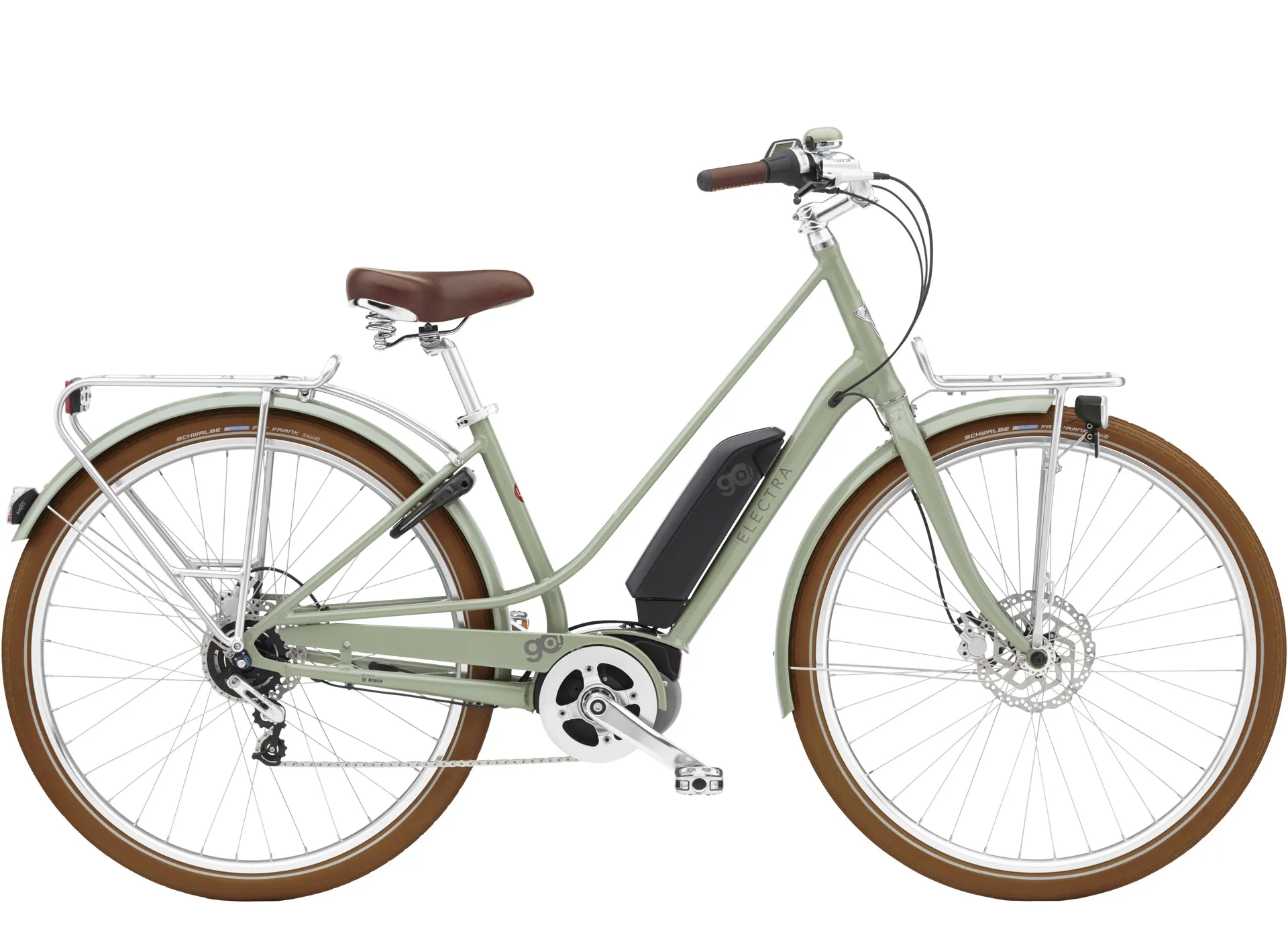 Electra Loft Go 5i 500wh Step Through Electric Hybrid Bike 2025 in Green
