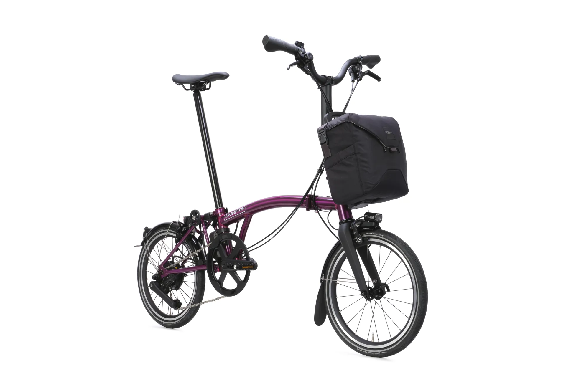 Brompton Electric P Line 4-Speed Folding Bike 2026 in Amethyst Lacquer