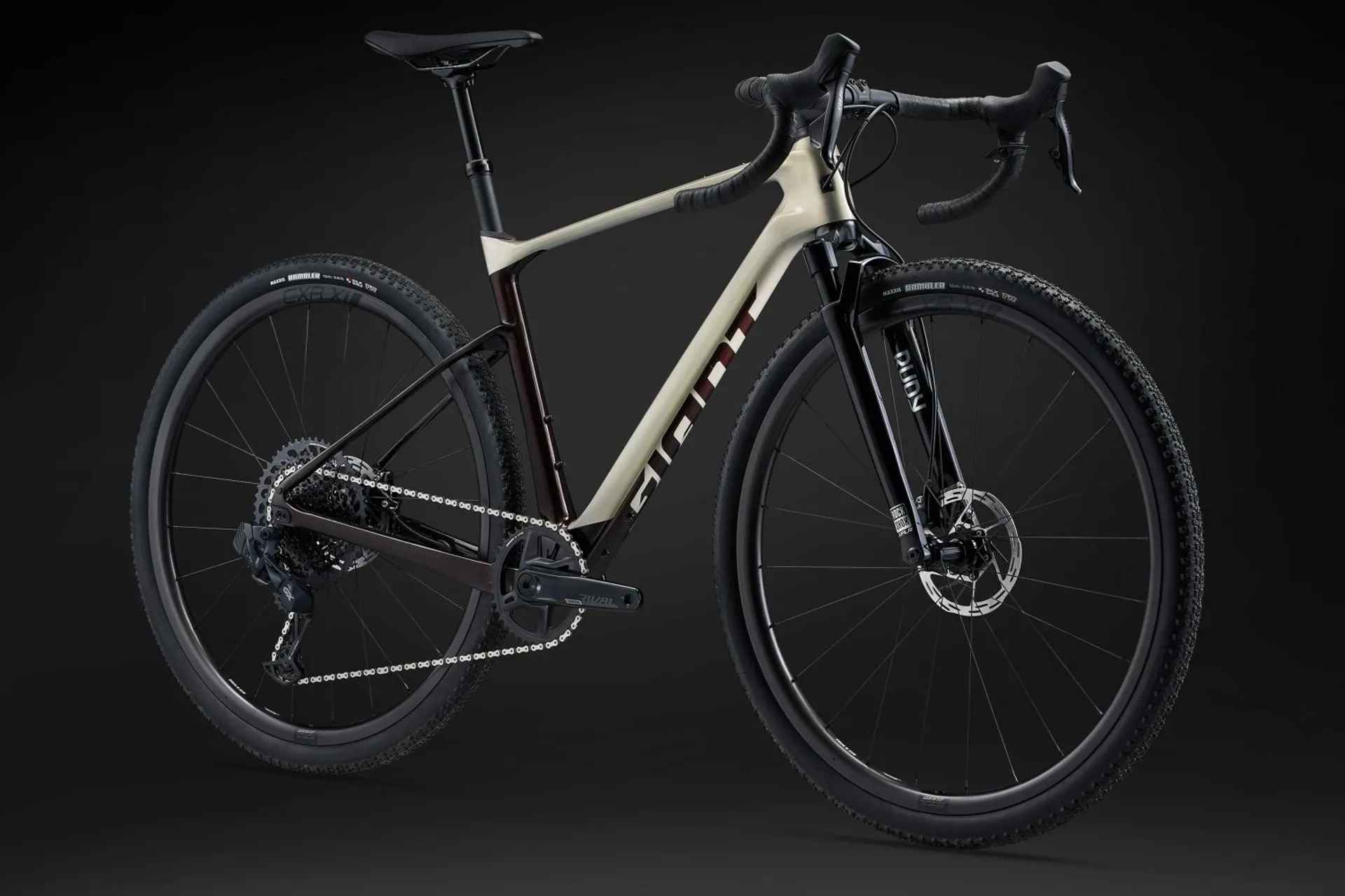 Giant Revolt X Advanced Pro 1 Gravel Bike 2025 in Golden Haze/Cordovan