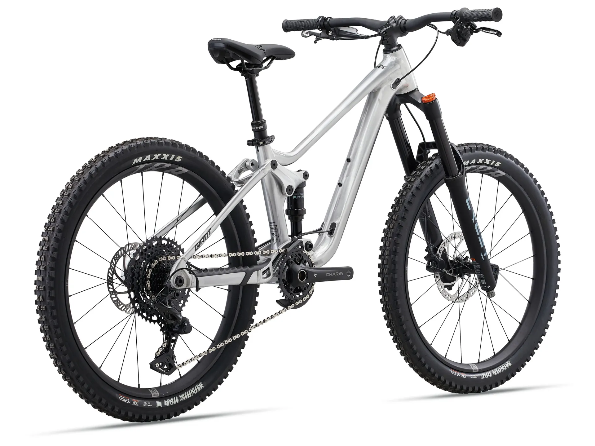 Giant Faith 24 Full Suspension Kids Mountain Bike 2026 in Raw Aluminium