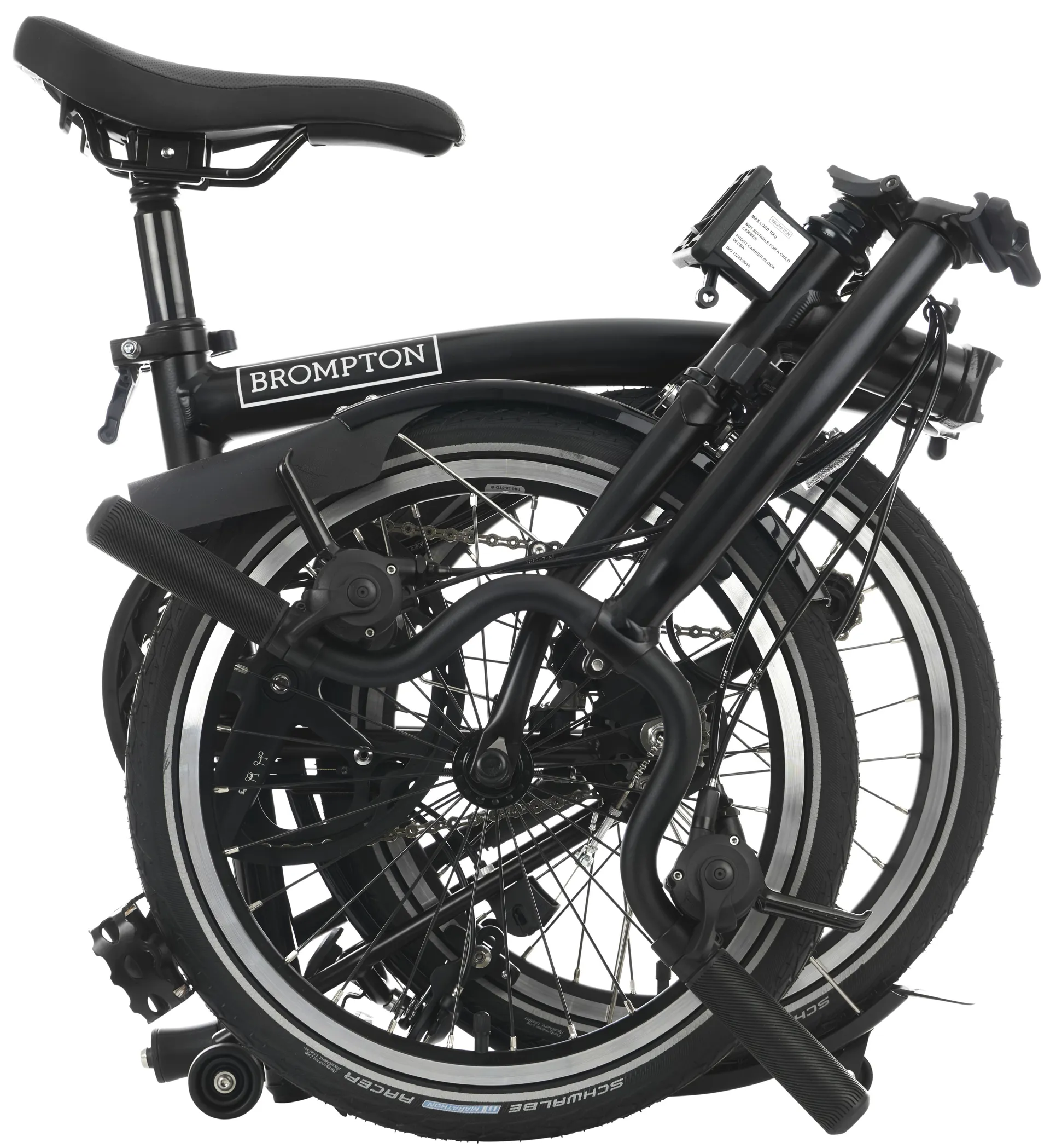 Brompton C Line 6-Speed Folding Bike 2025 in Matt Black