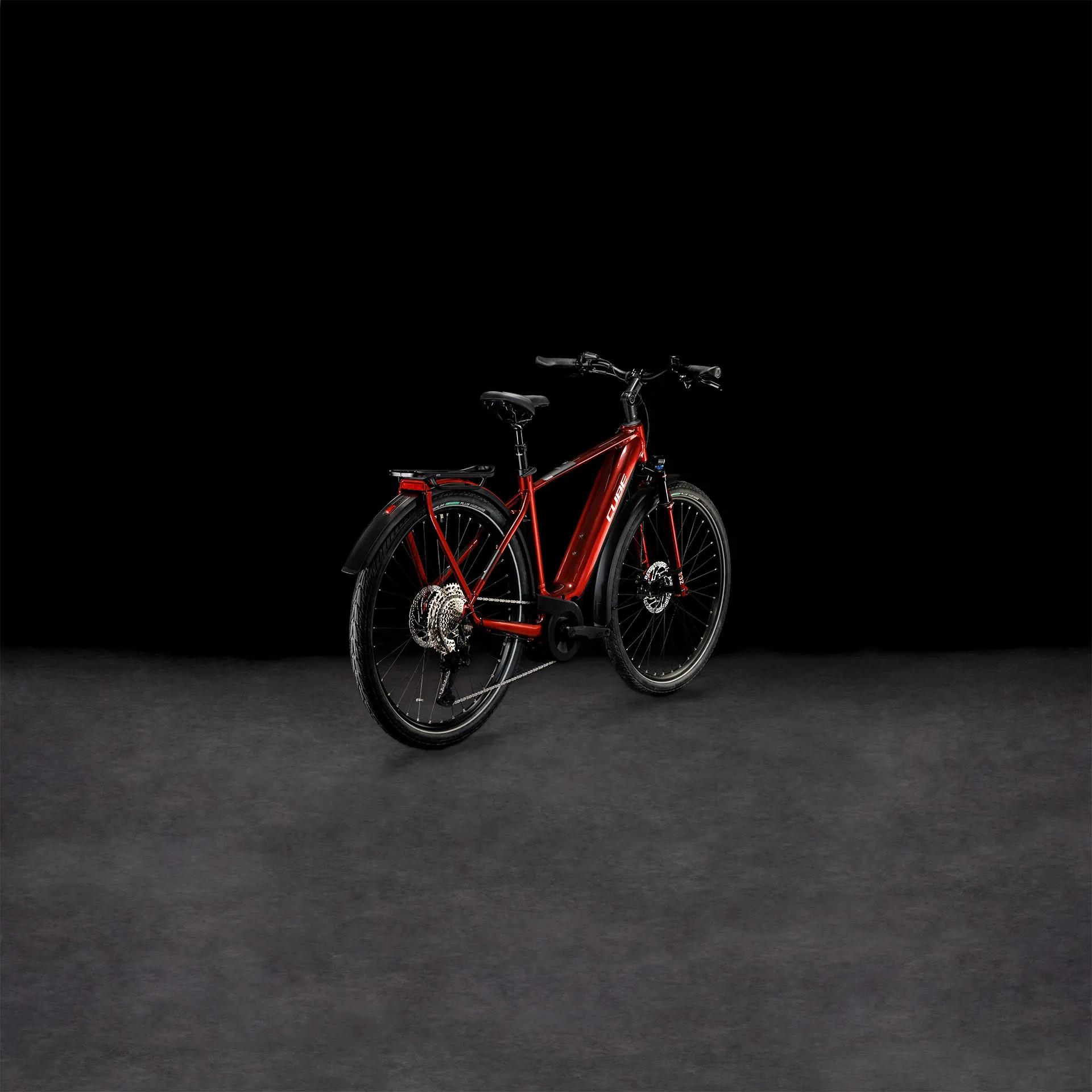 Cube Touring Hybrid EXC 625 Electric Hybrid Bike 2025 in Red/White