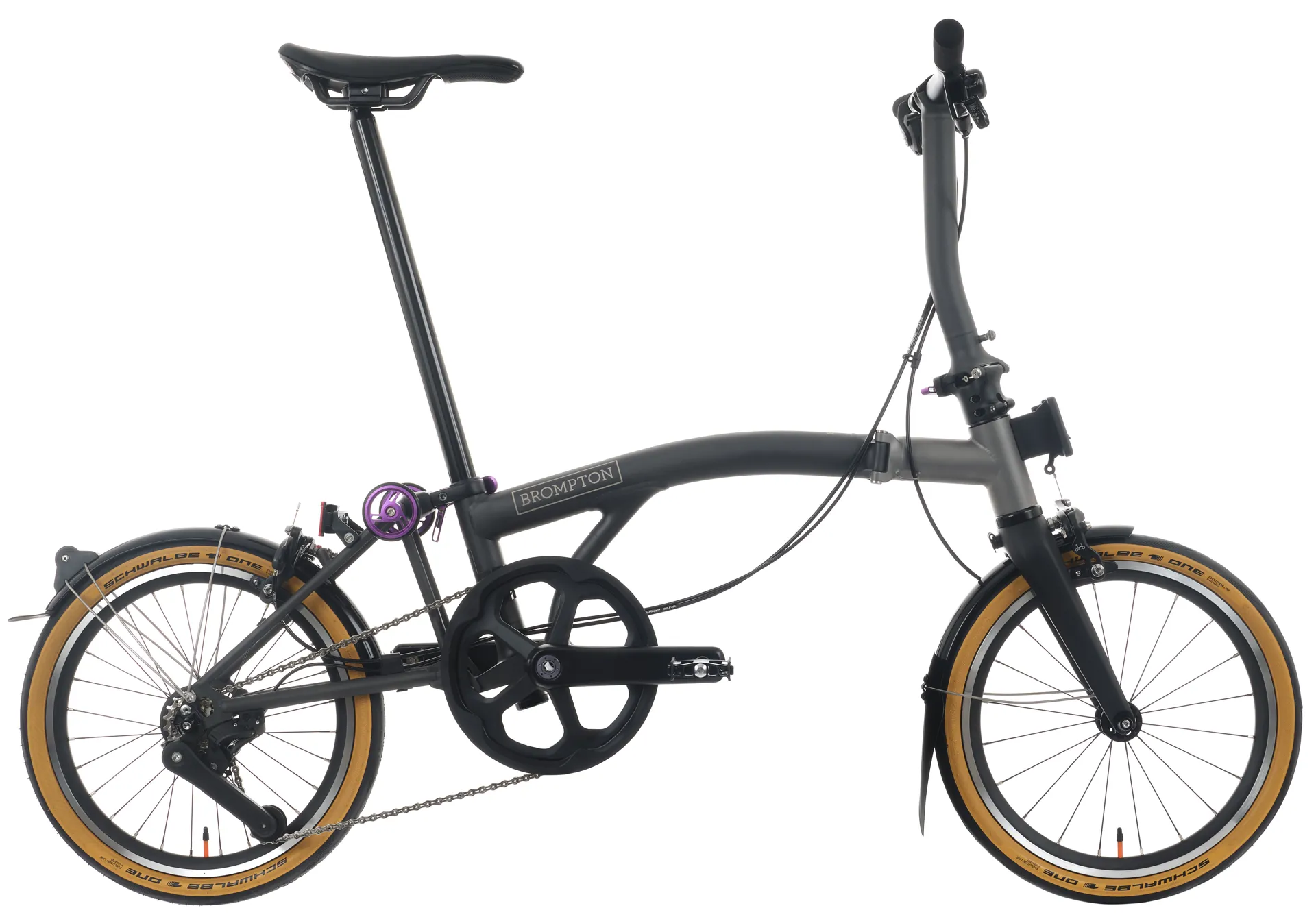 Brompton T Line Ceratech 12 Speed Folding Bike 2025 in Ceratech Black