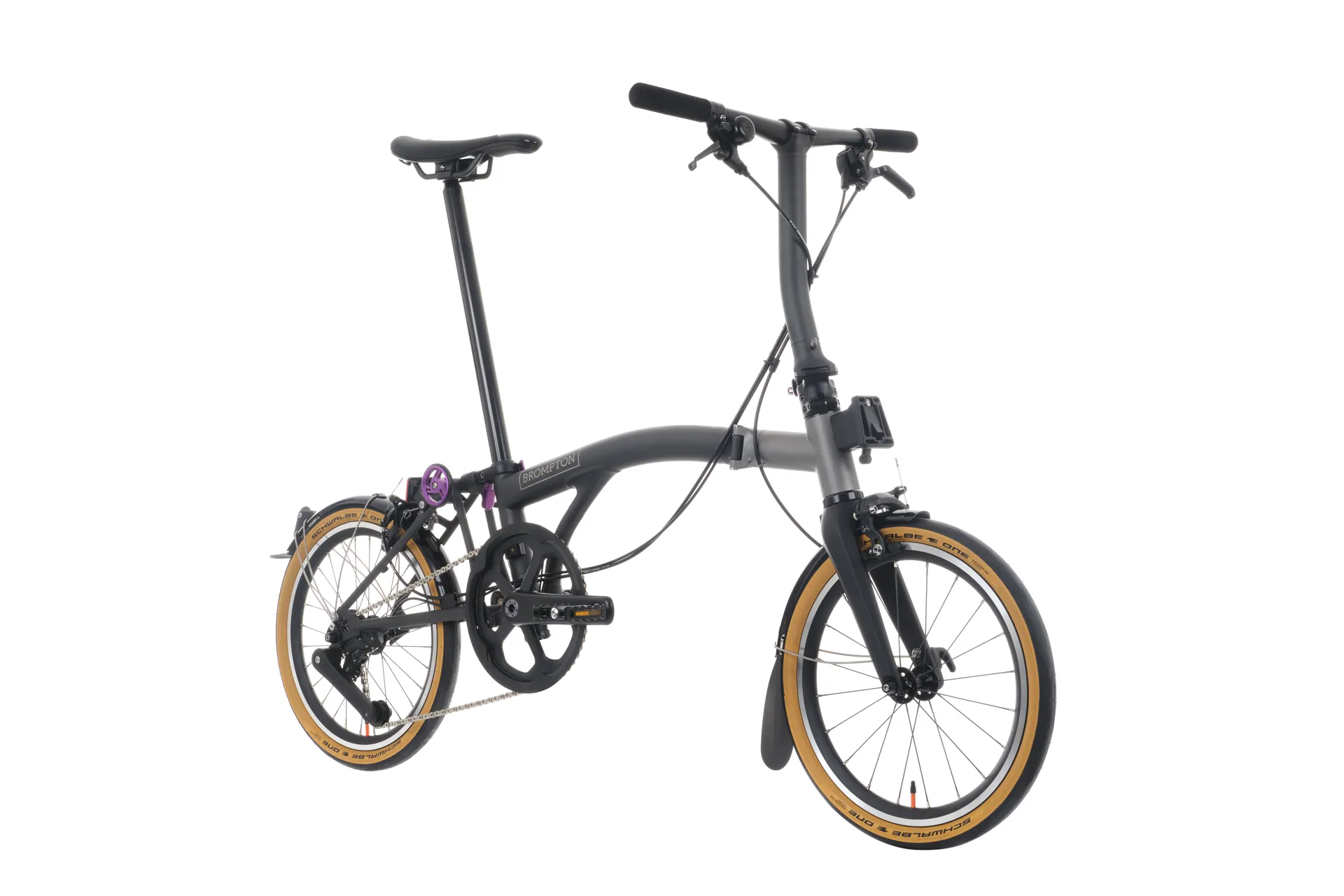 Brompton T Line Ceratech 12 Speed Folding Bike 2025 in Ceratech Black