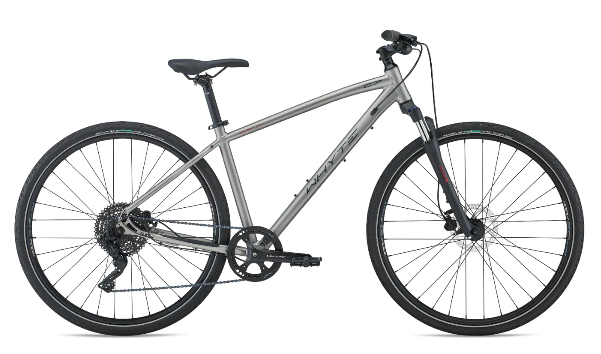 Whyte Ridgeway v4 Hybrid Bike 2023 in Matt Grey with Moss Rose