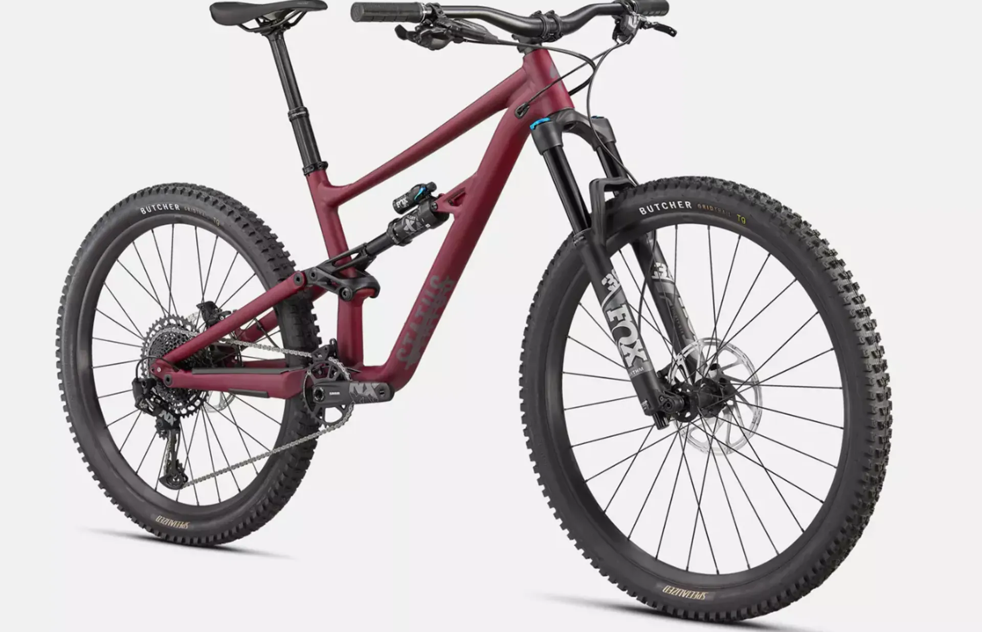 Specialized Status 140 Full Suspension Mountain Bike 2023 in Raspberry