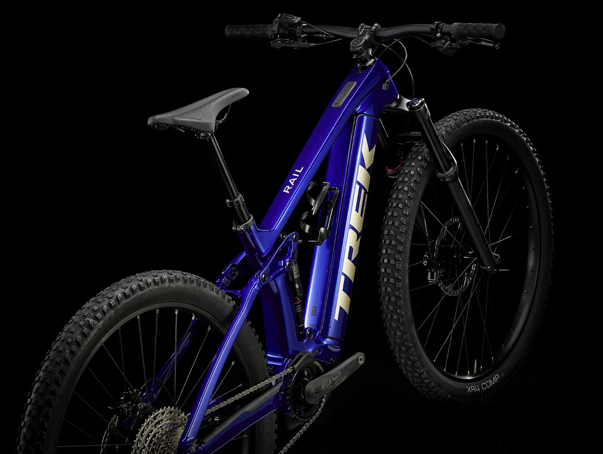 Trek Rail 9.5 Gen 4 Full Suspension Electric Mountain Bike 2024 in Hex Blue