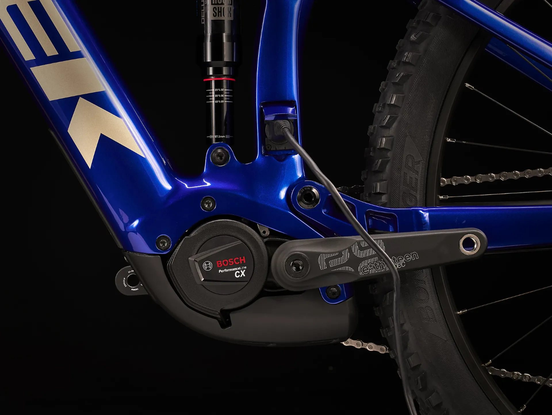 Trek Rail 9.5 Gen 4 Full Suspension Electric Mountain Bike 2024 in Hex Blue