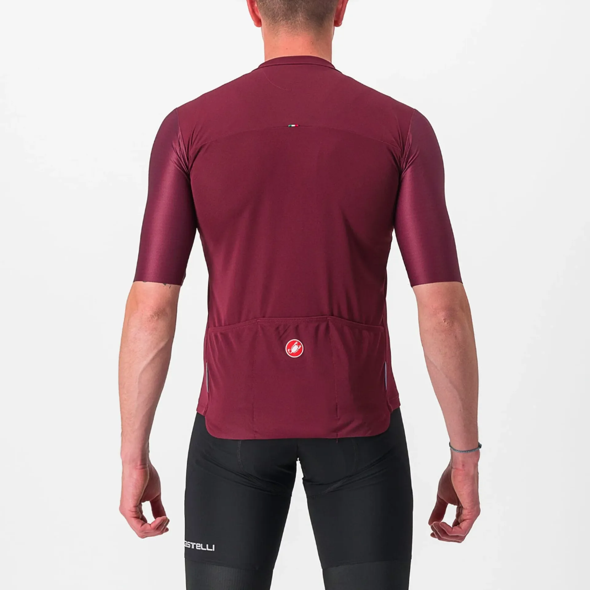 Castelli Prologo 7 Jersey in Bordeaux/Ivory/Passion Fruit