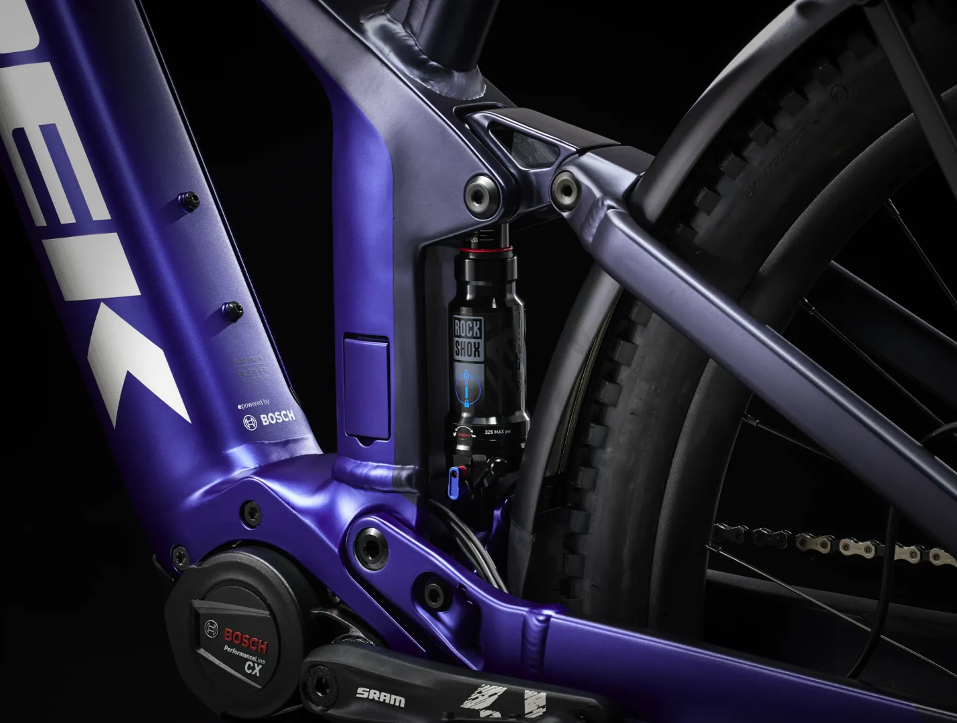 Trek Powerfly FS9 Equipped Gen 3 Electric Mountain Bike 2023 in Hex Blue