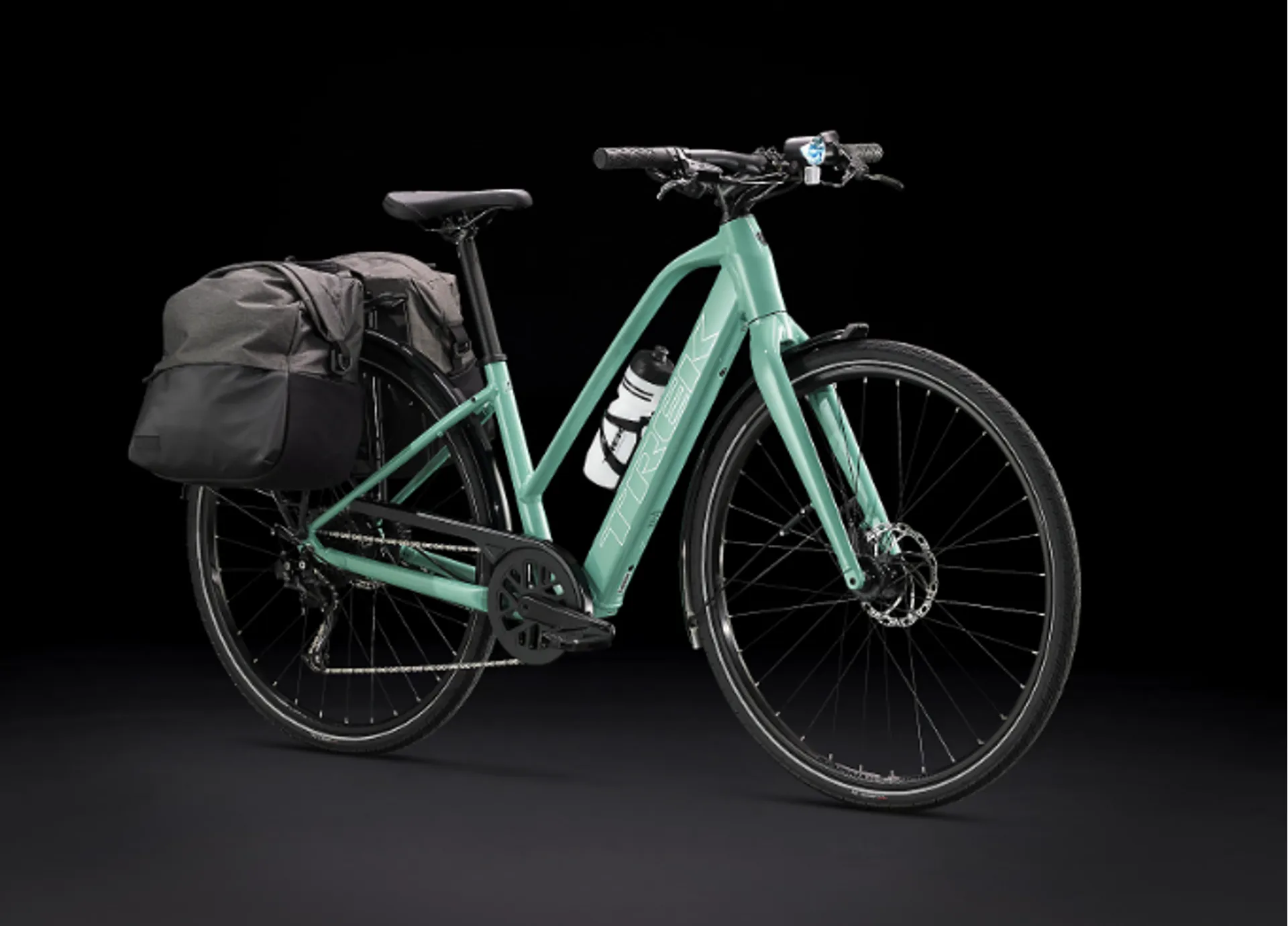 Trek FX+ 2 Stagger Electric Hybrid Bike 2025 in Blue Sage