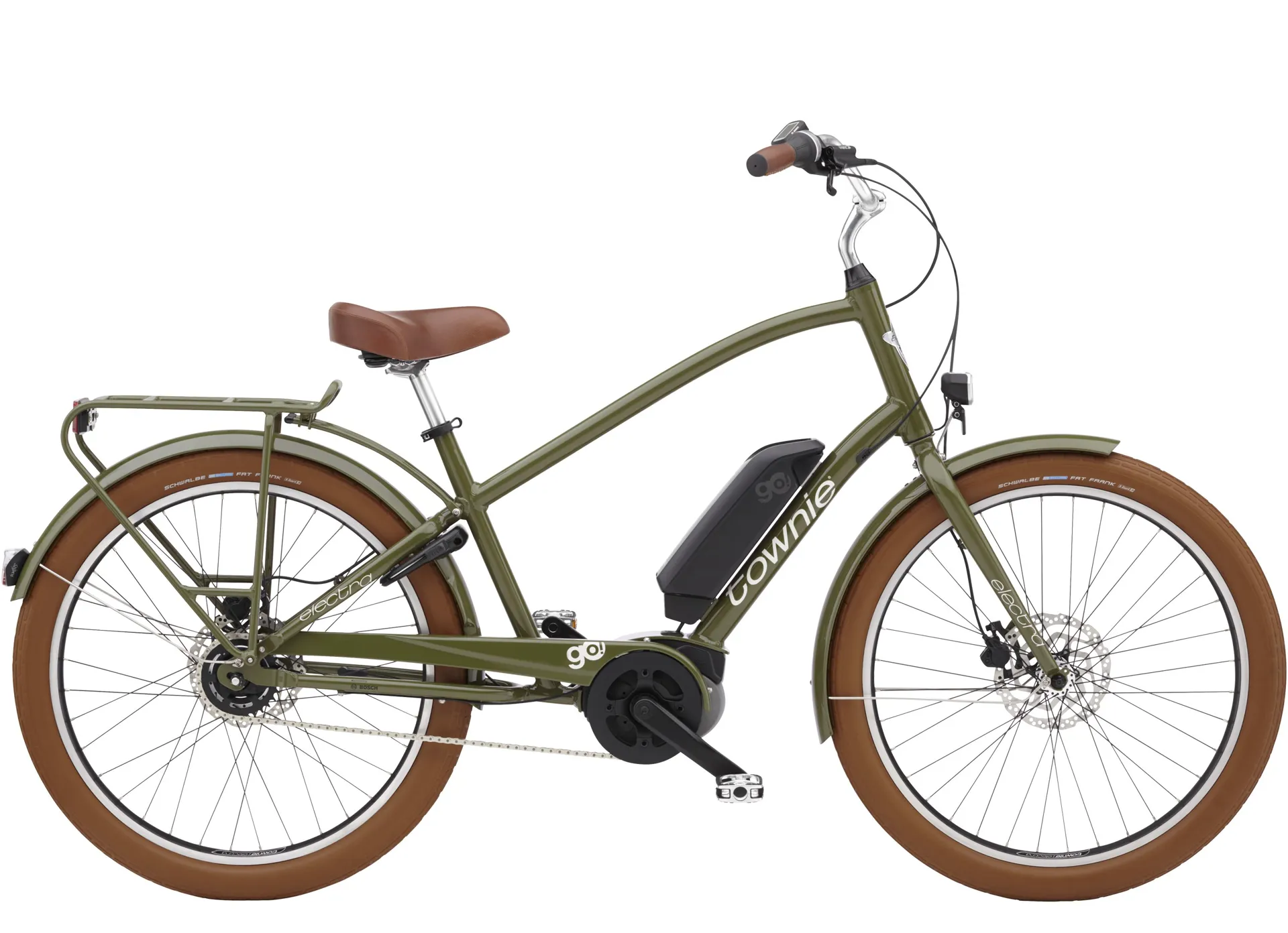 Electra Townie Go 5i Electric Hybrid Bike 2025 in Olive