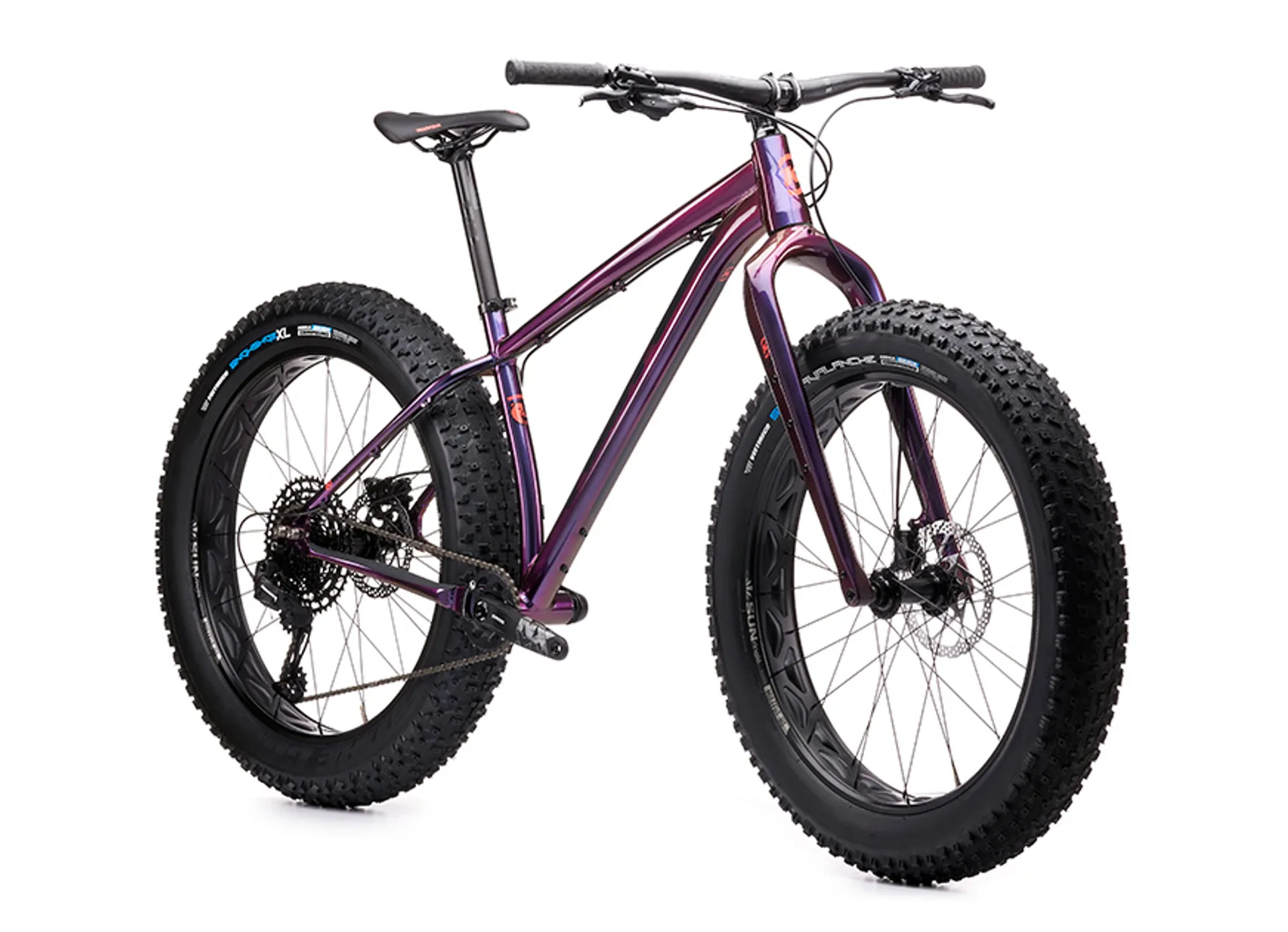 Kona Woo 26 inch Fatbike Mountain Bike 2021 in Gloss Prism Purple