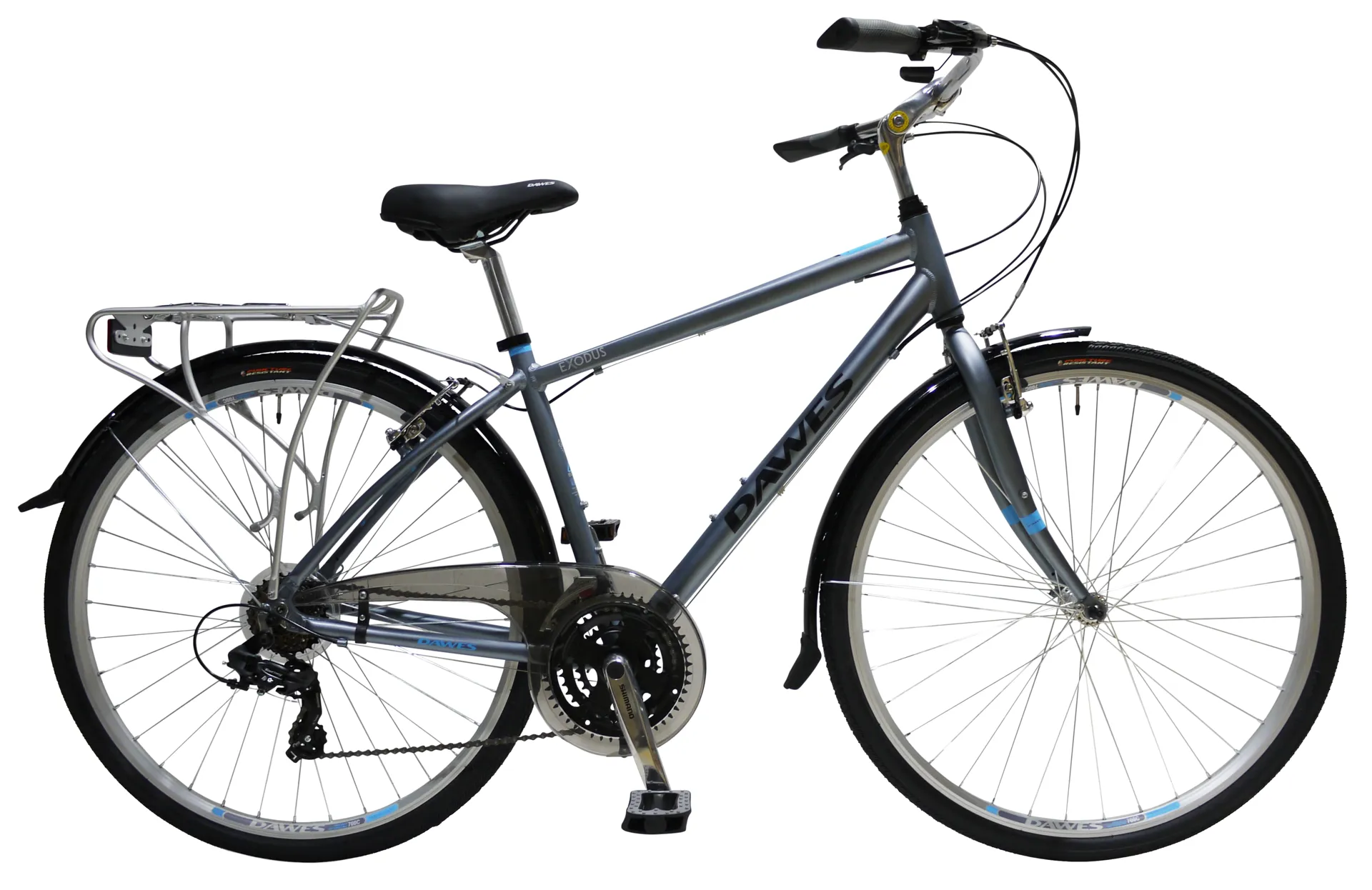 Dawes Exodus 18 inch Mens Hybrid Bike 2021 in Grey