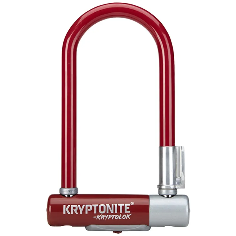 Kryptonite Mini 7 Kryptolok with Flex frame U Bracket in Red