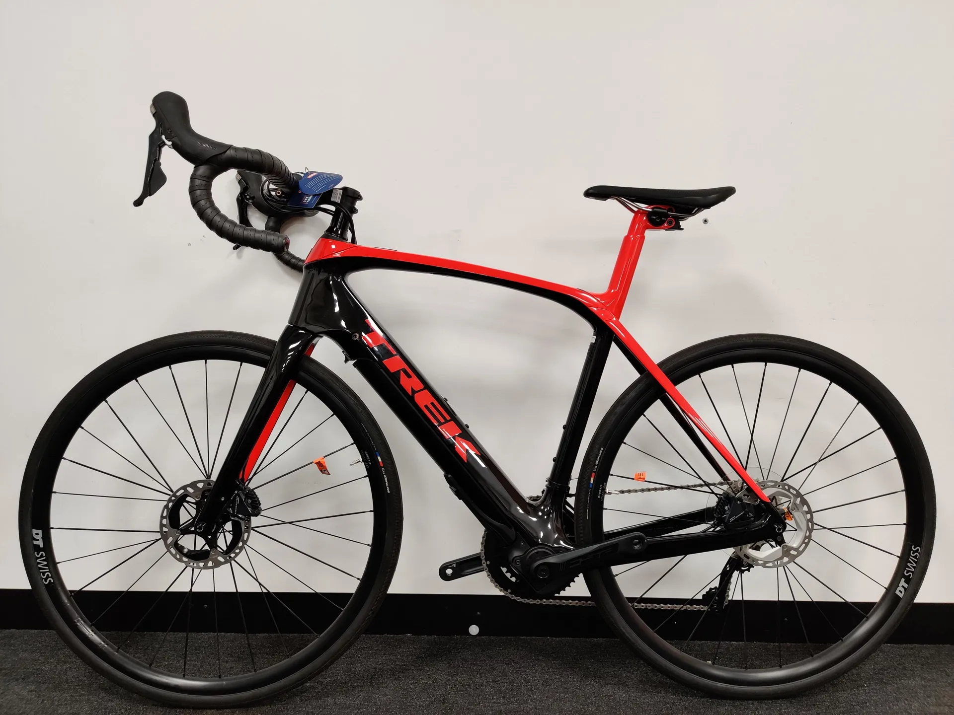 Ex Display Trek Domane + LT 56 cm Electric Road Bike 2021 in Red Black