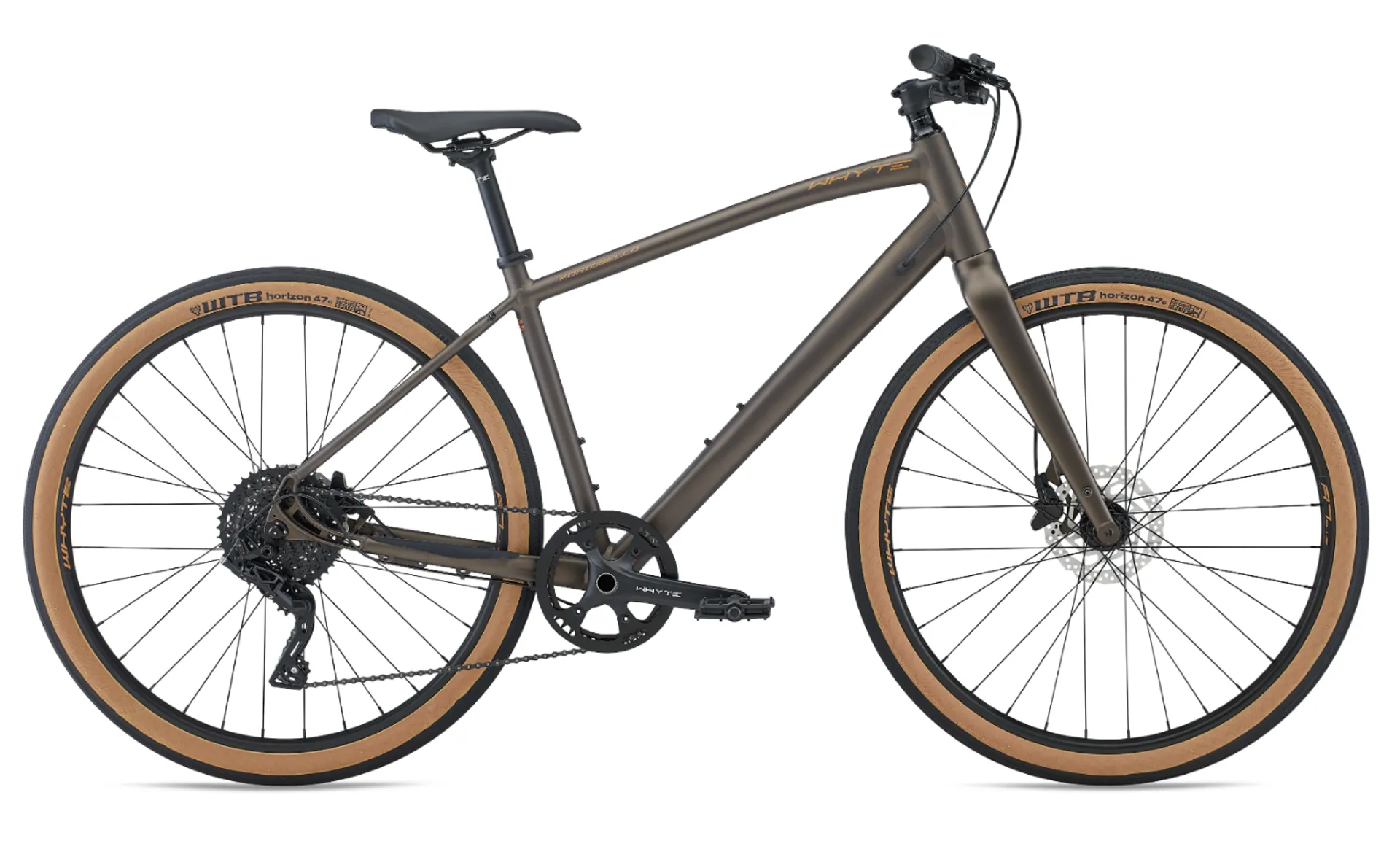 Whyte Portobello v4 Hybrid Bike 2023 Matt Bronze with Copper Burn