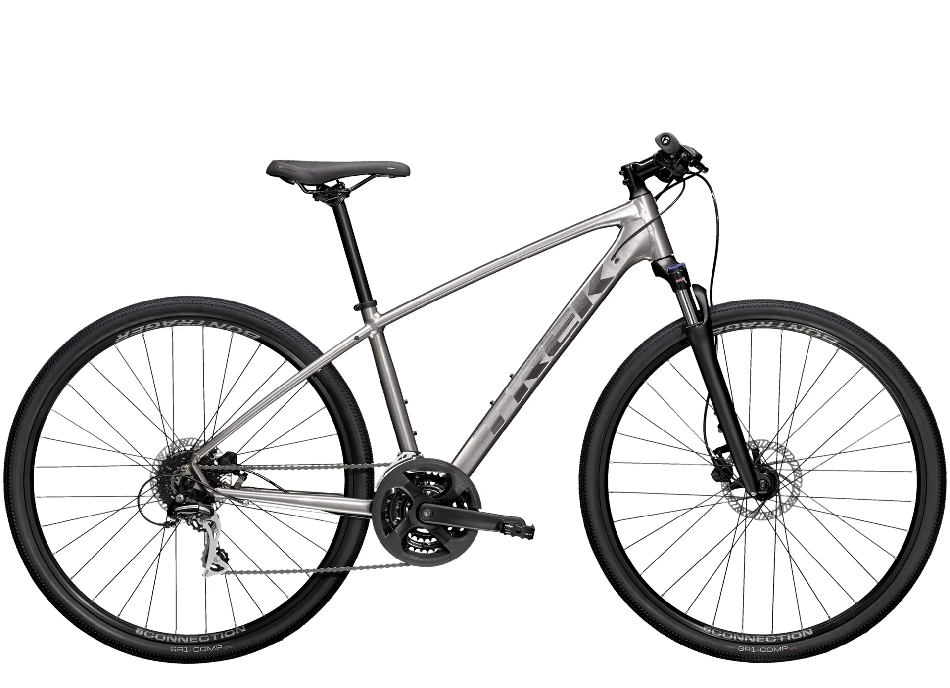 Trek Dual Sport 2 Hybrid Bike 2021 in Gunal Grey