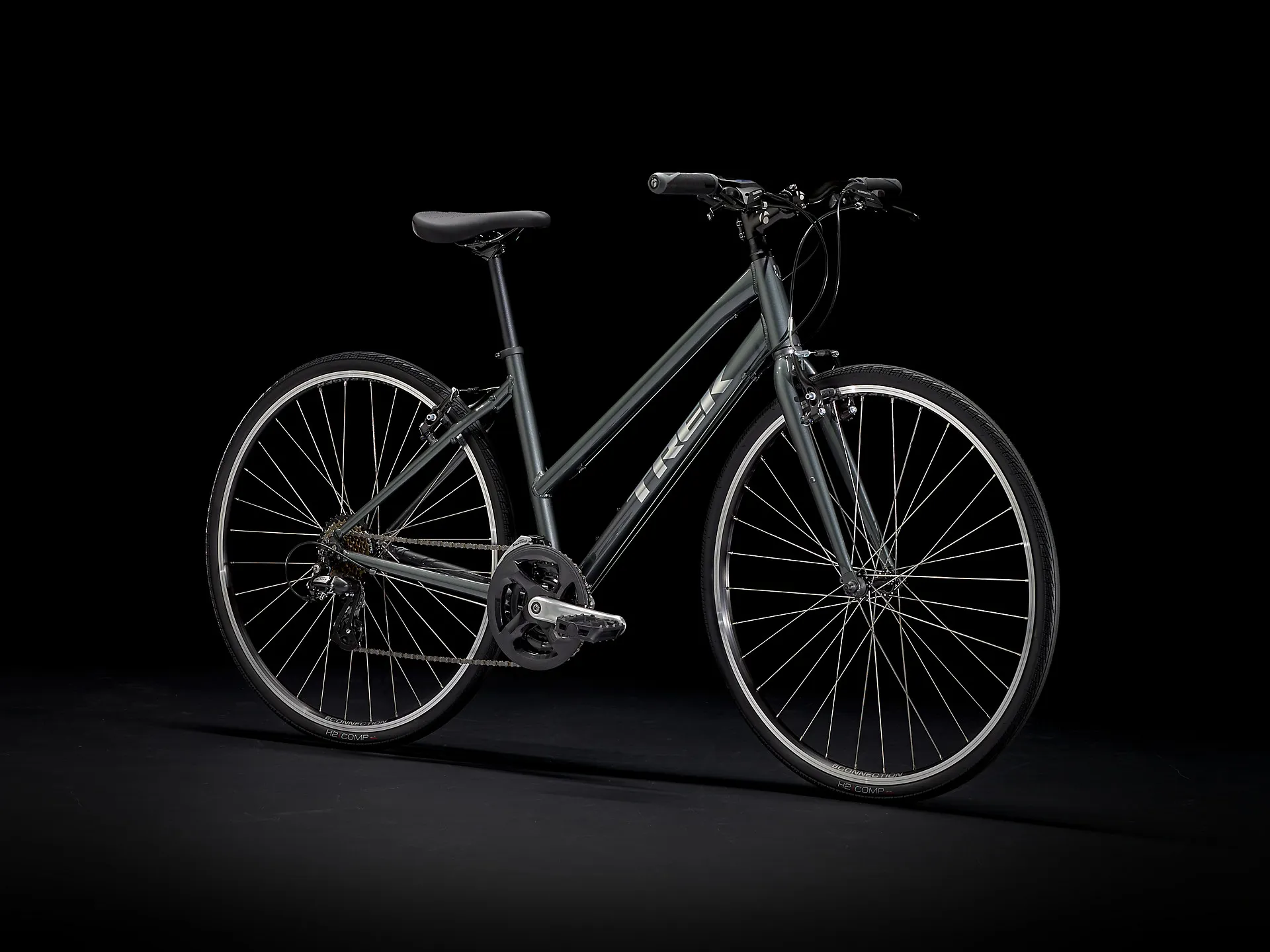 Trek FX 1 Stagger Disc Womens Step-Through Hybrid Bike 2021 in Grey