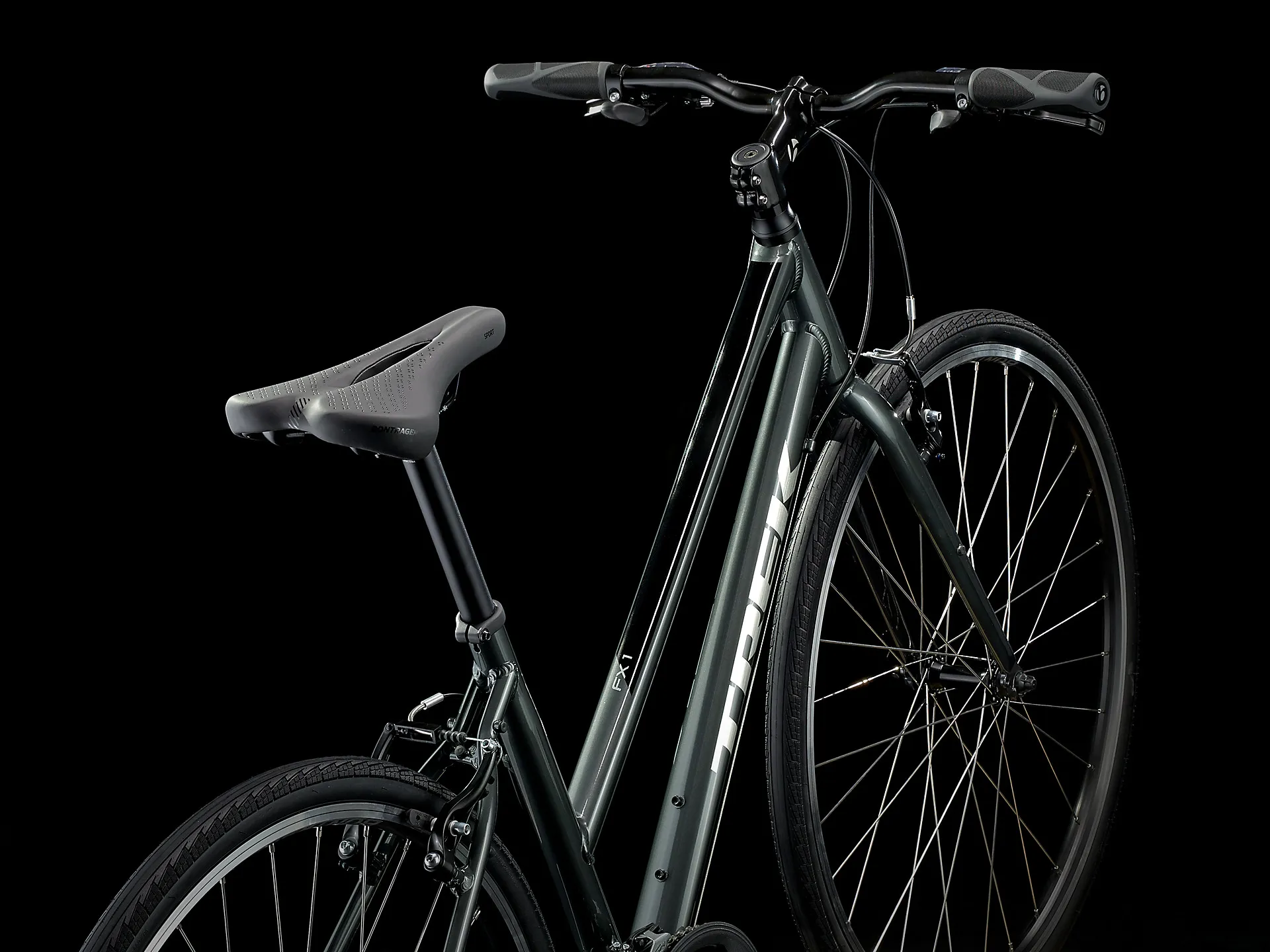 Trek FX 1 Stagger Disc Womens Step-Through Hybrid Bike 2021 in Grey