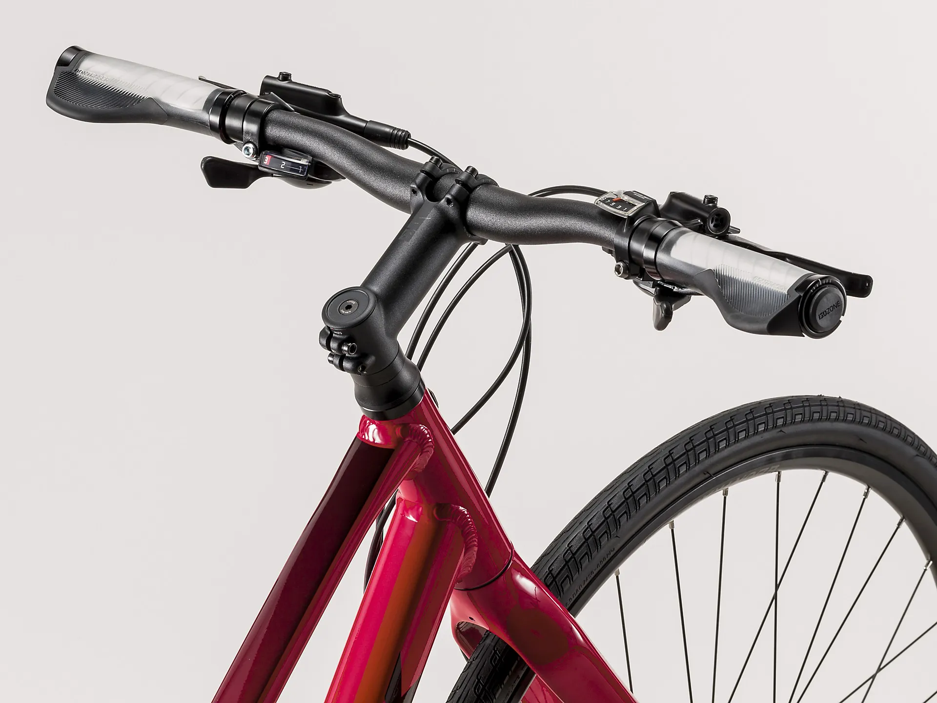 Trek FX 3 Disc Womens Stagger Step-Through Hybrid Bike 2021 in Magenta