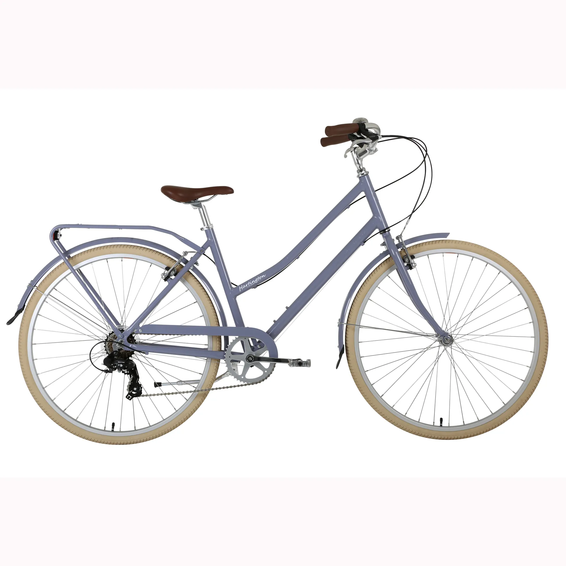 Forme Hartington 3 Ladies Step-Through Hybrid Bike in Violet Purple