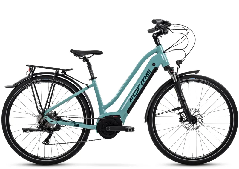 Forme Peak Trail 1ELS Electric Hybrid Bike 2023 in Blue/Green