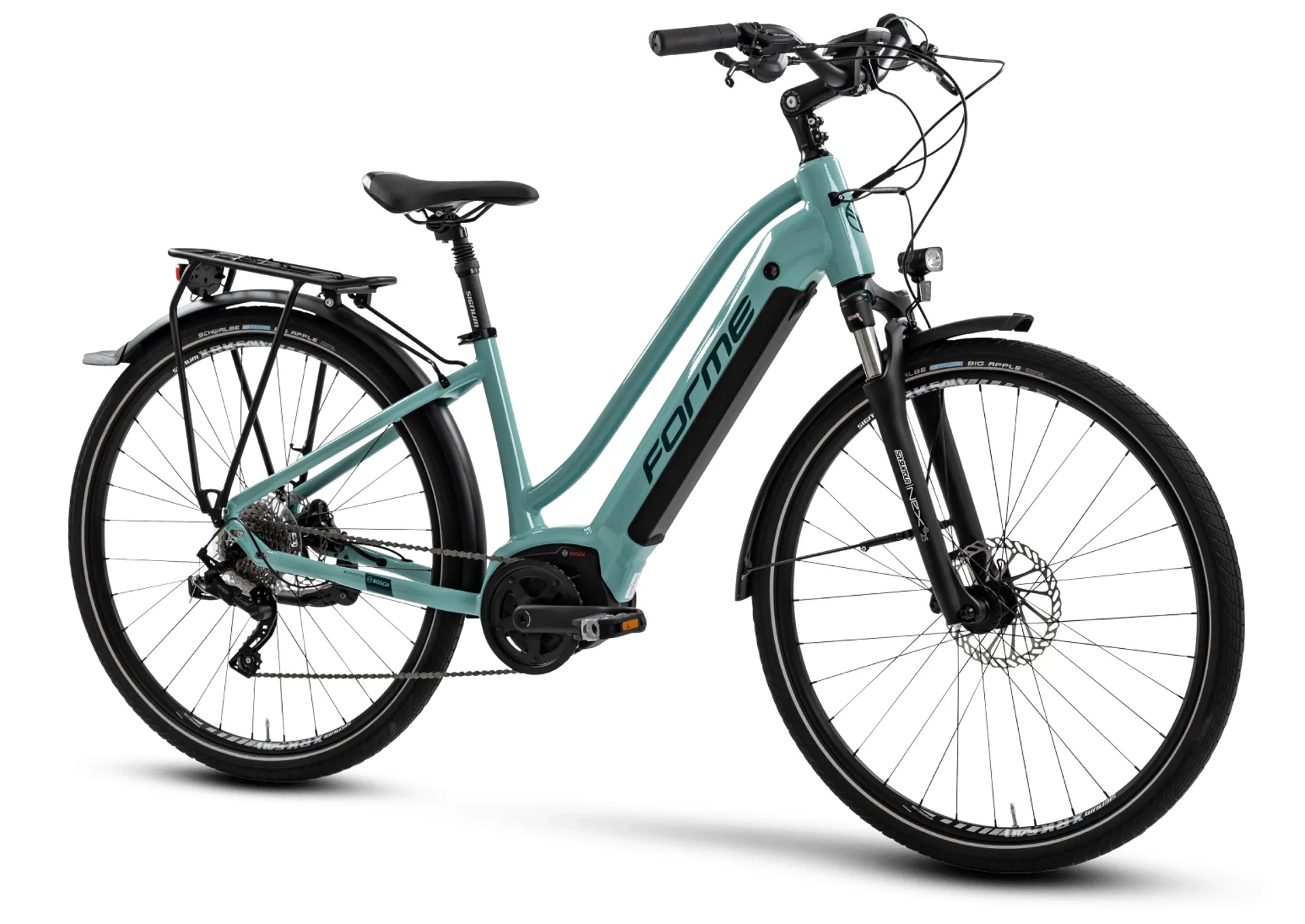 Forme Peak Trail 1ELS Electric Hybrid Bike 2023 in Blue/Green