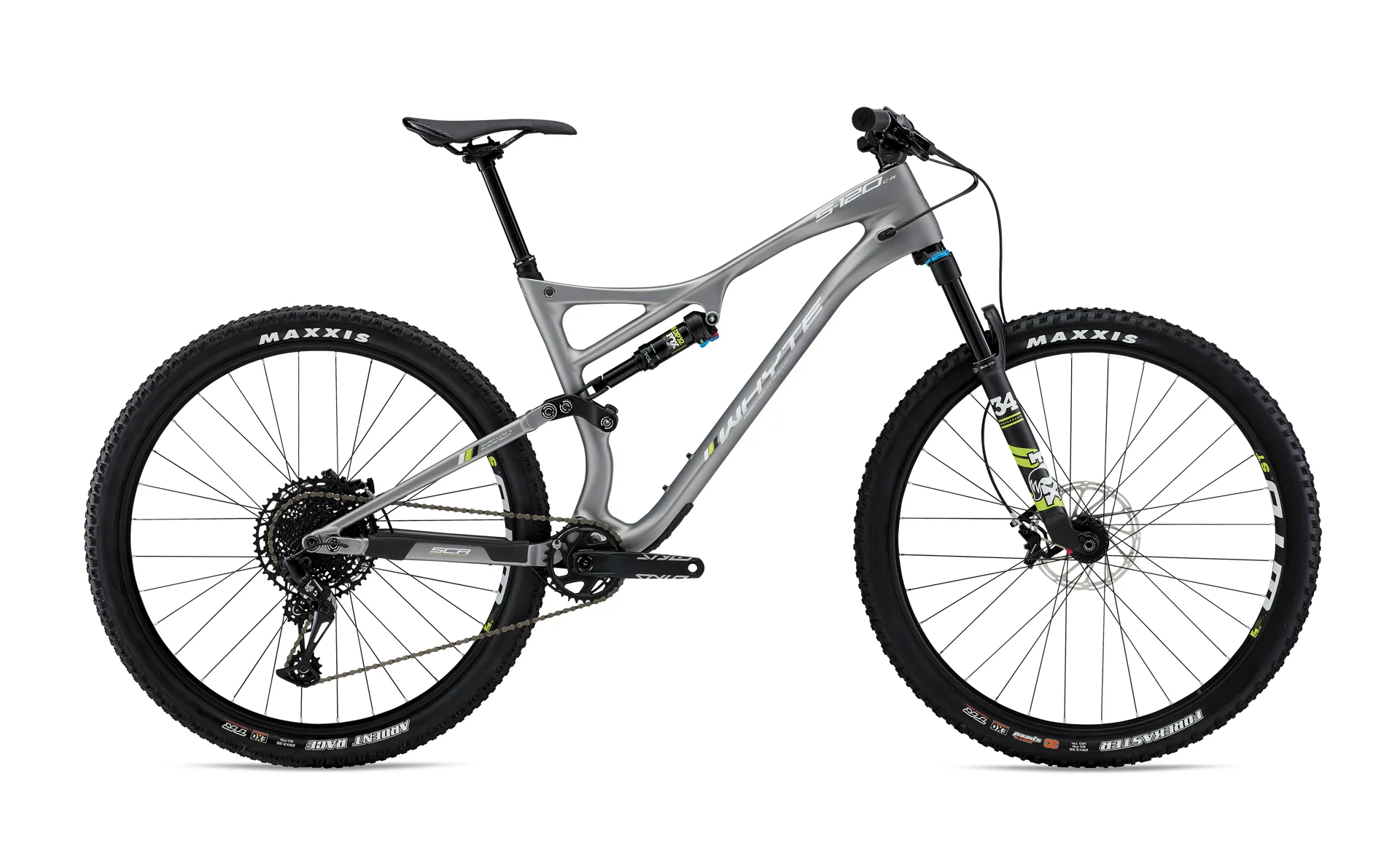 Whyte S-120C R V2 Full Suspension Mountain Bike 2020 in Grey/Lime