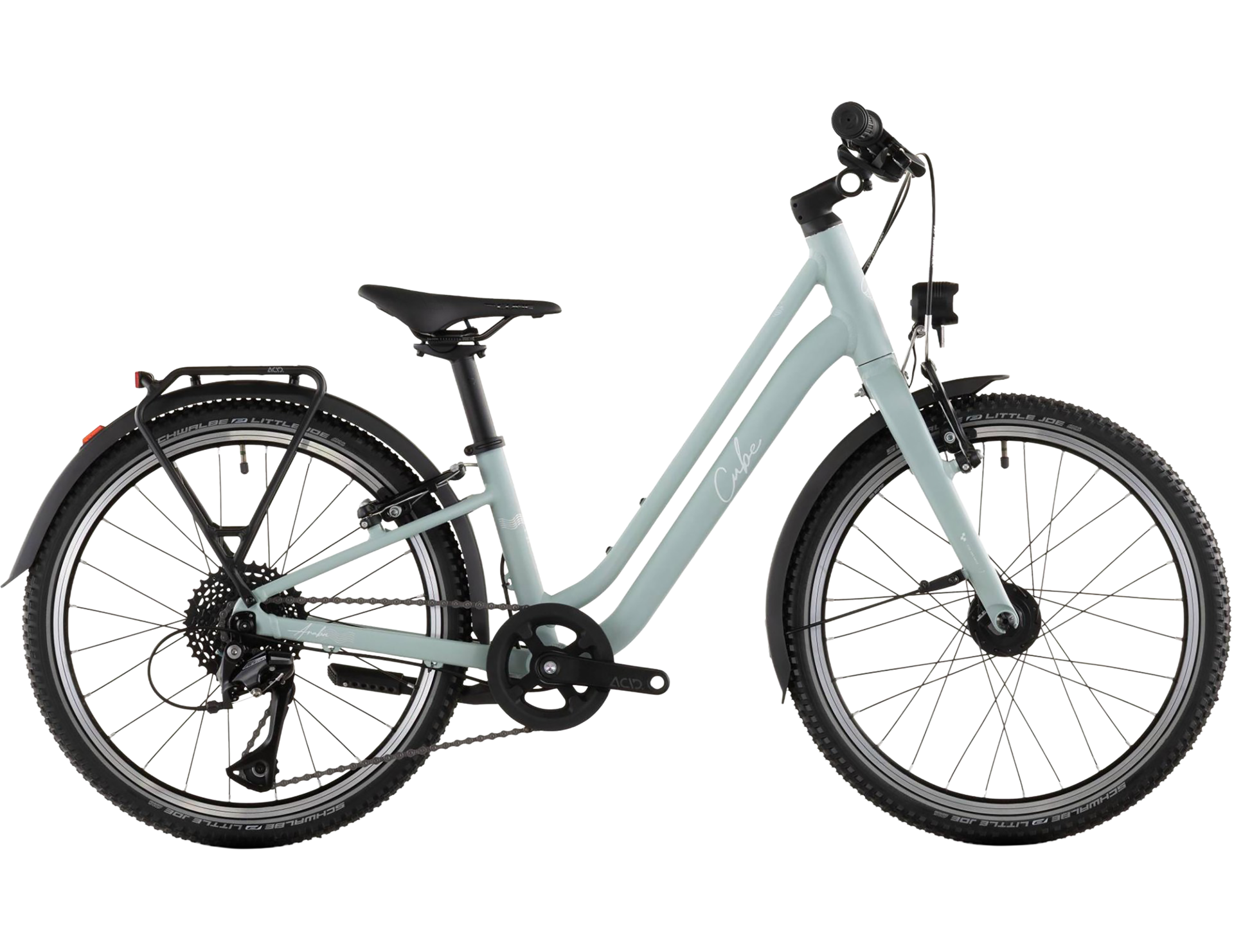 Cube Aruba 200 20In Wheel Hybrid Kids Bike 2026 in Aloegreen/White