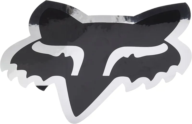 Fox Head 7-inch Sticker in Chrome